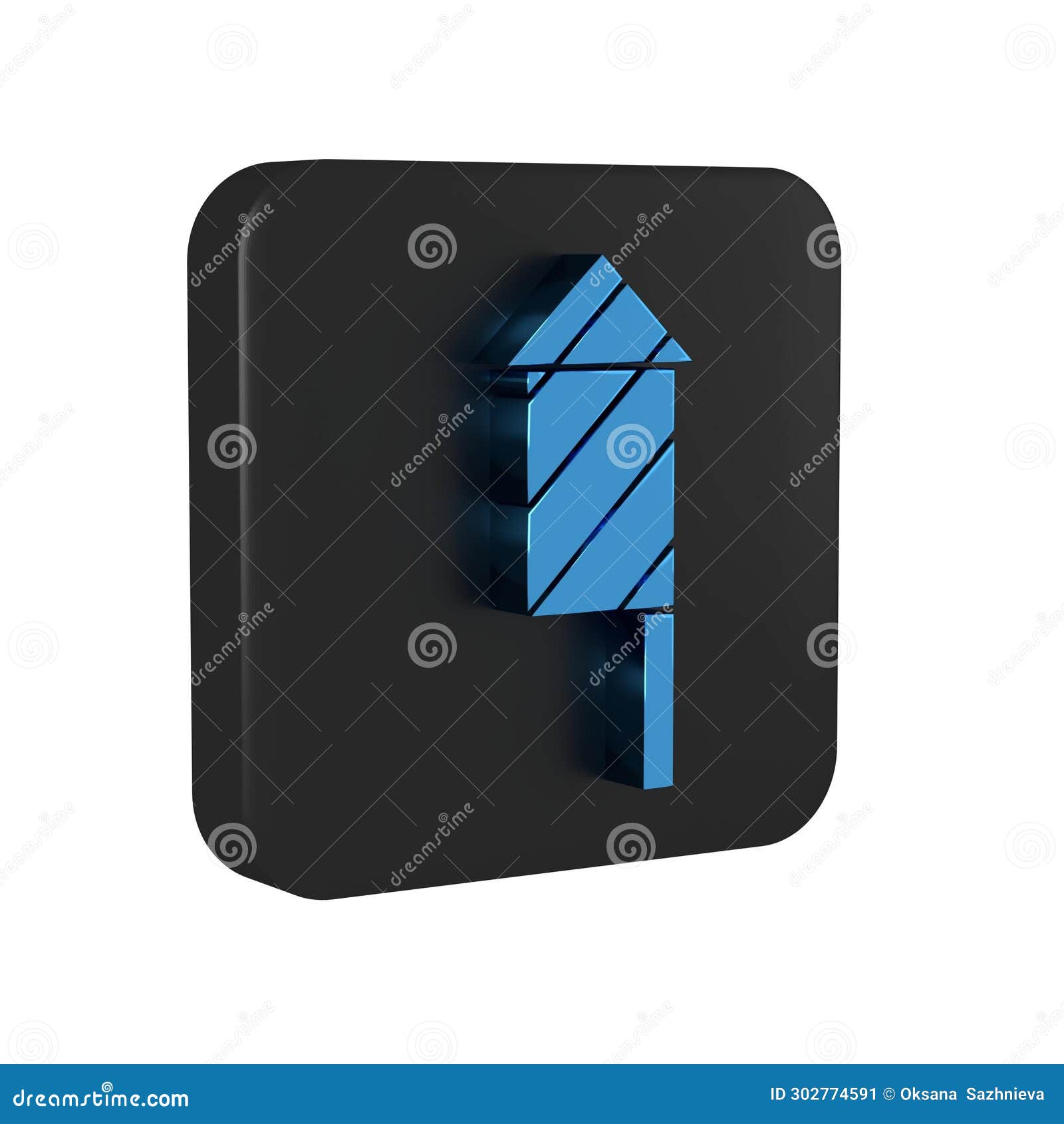 Blue Firework Rocket Icon Isolated on Transparent Background. Concept ...