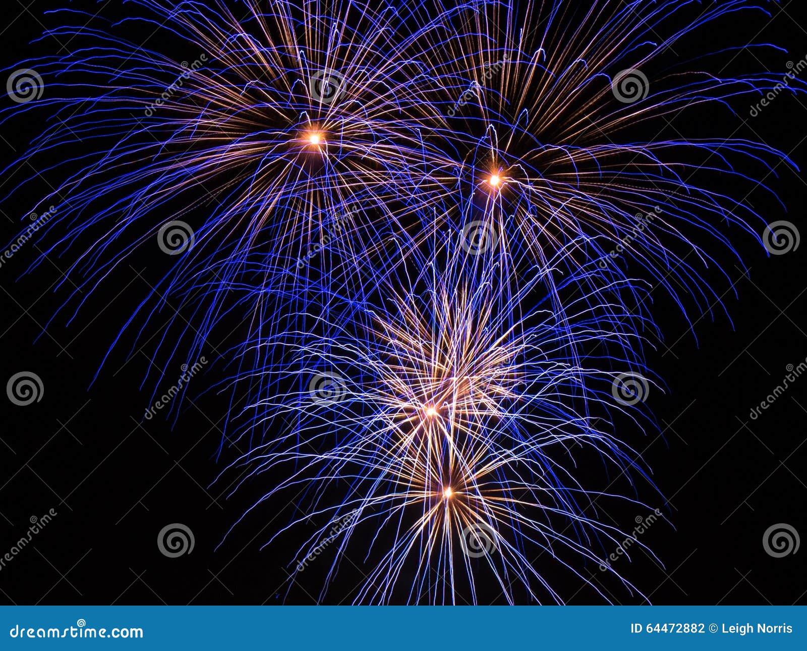 Blue Firework trails stock photo. Image of trails, hopes - 64472882