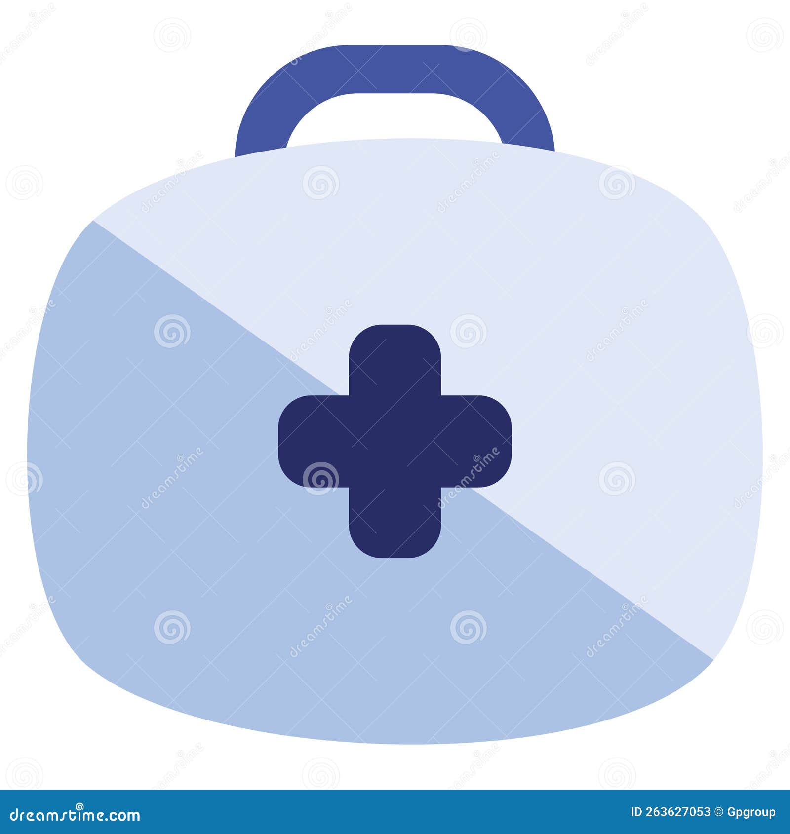 Blue first aid kit stock vector. Illustration of case - 263627053