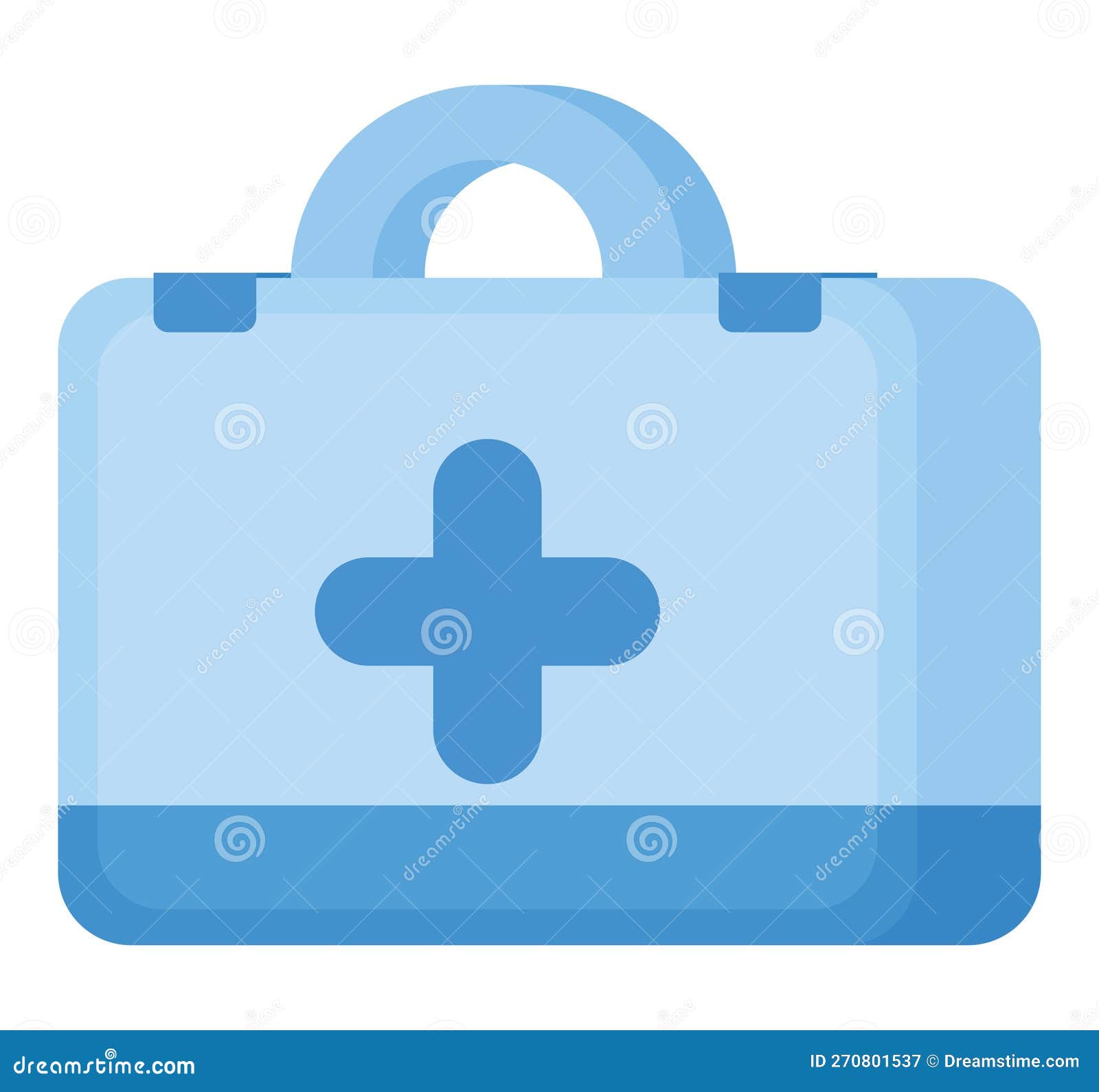 Blue first aid kit stock vector. Illustration of care - 270801537