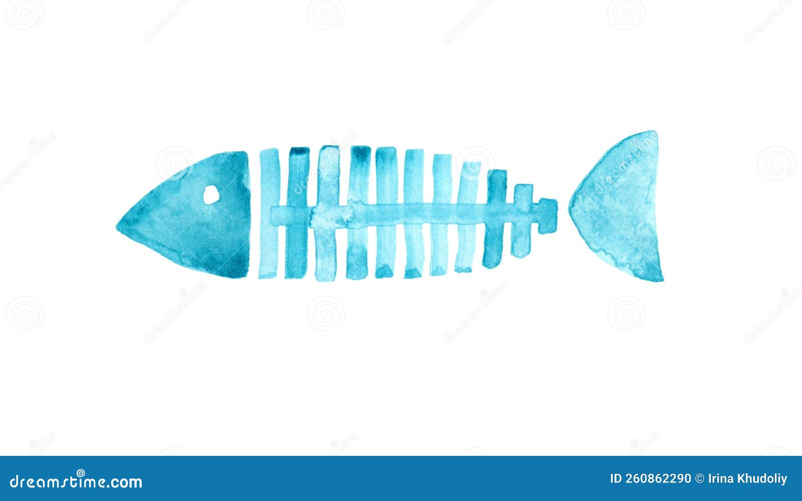 Blue fish stock illustration. Illustration of modern - 260862290