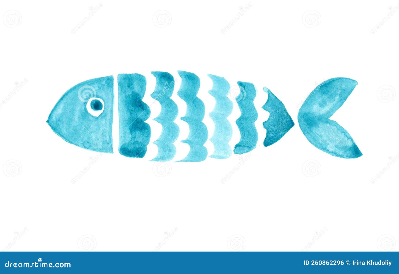 Blue fish stock illustration. Illustration of fishing - 260862296