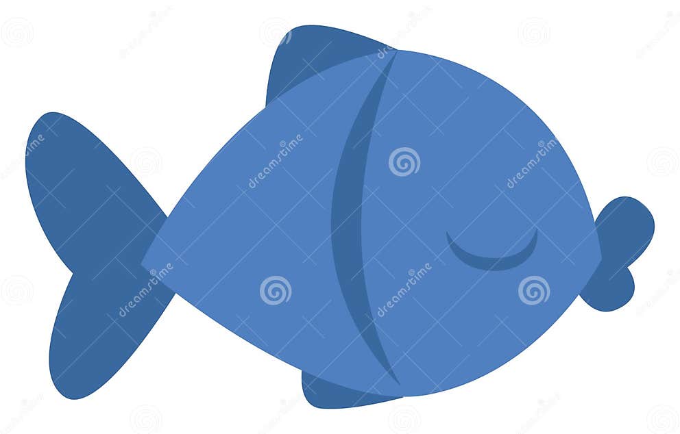 Blue fish, icon icon stock vector. Illustration of wildlife - 259789188