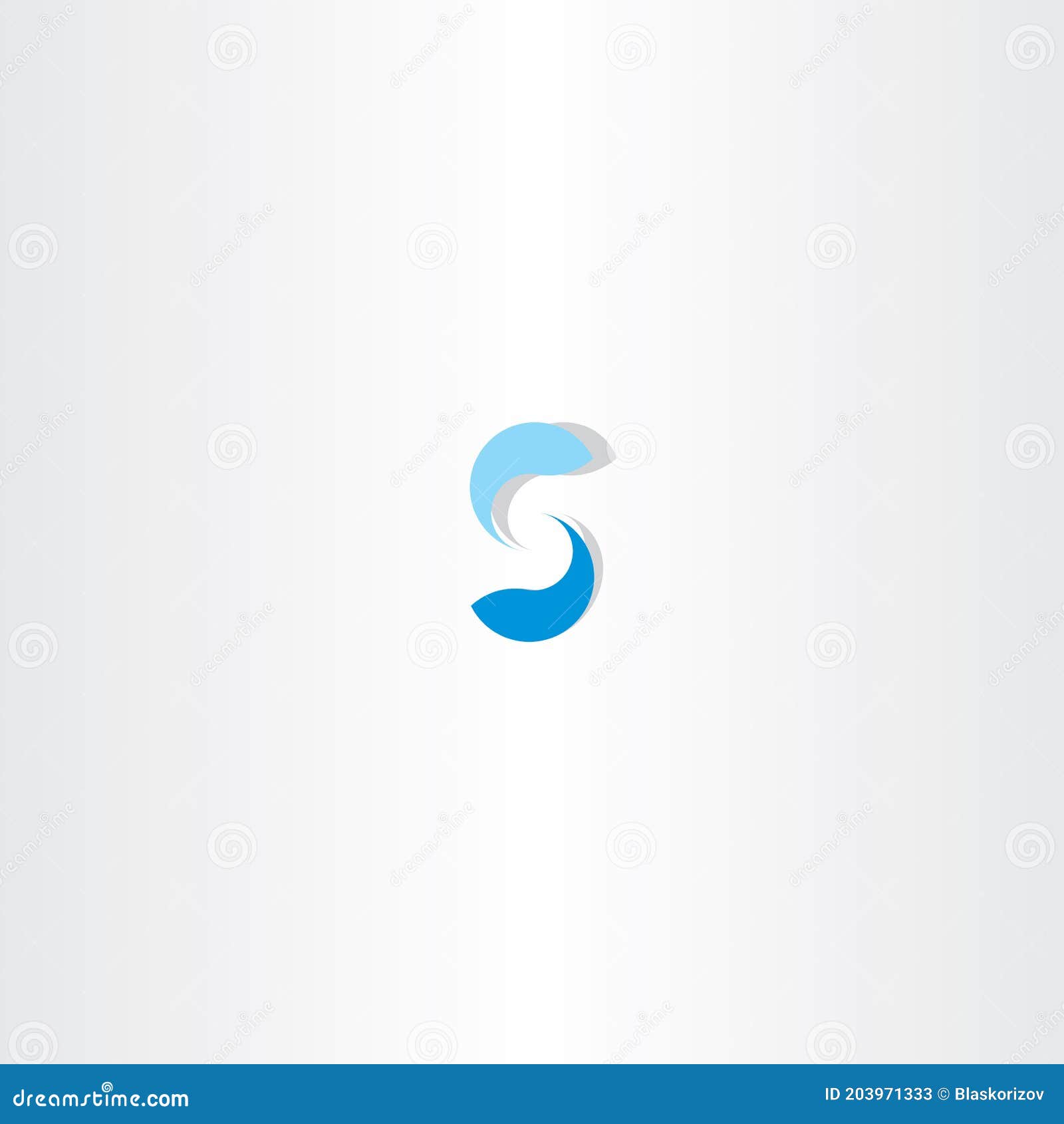 Blue Fish Letter S Logo Icon Stock Vector - Illustration of stylized ...