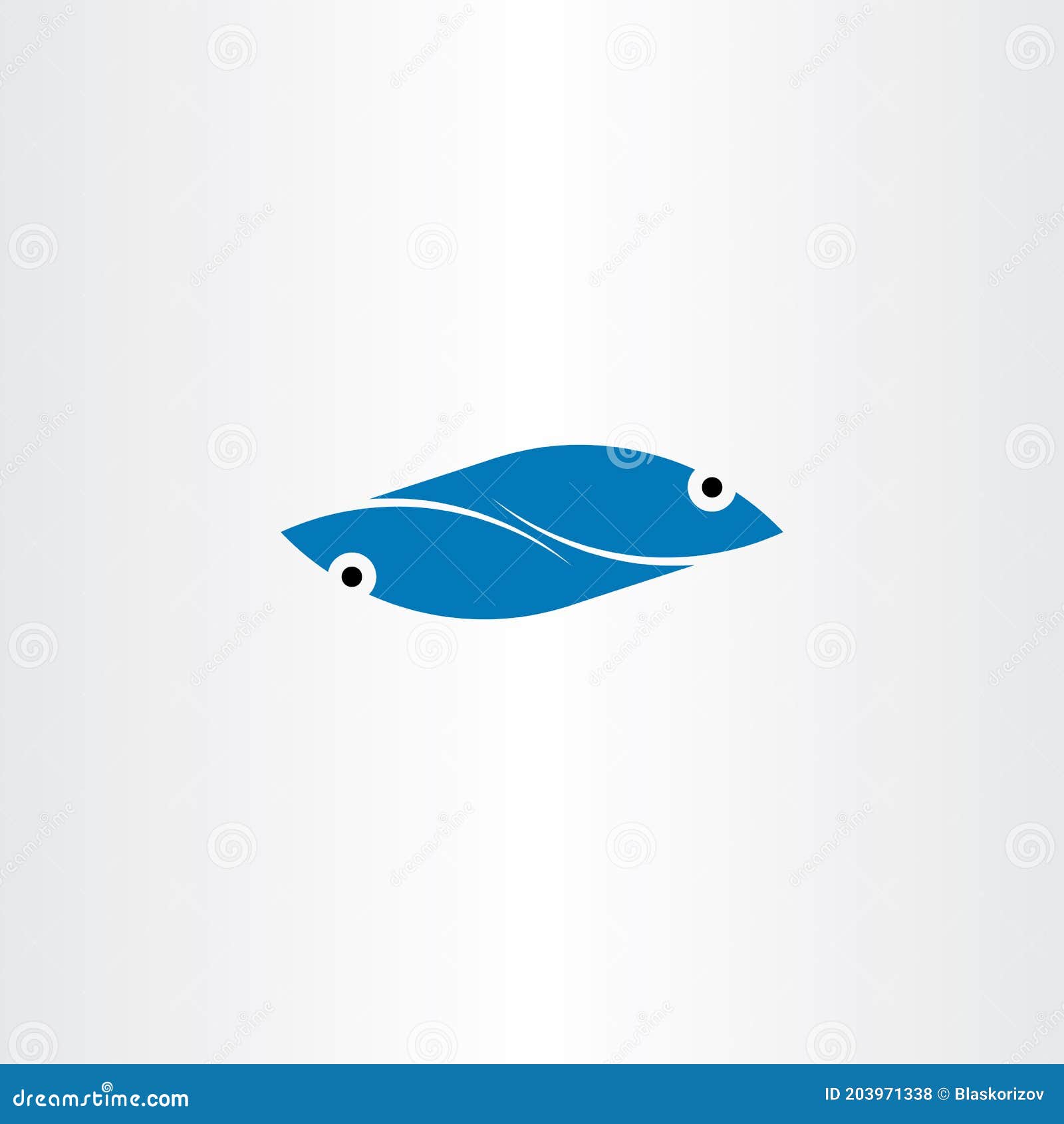 Blue Fish Logo Vector Element Symbol Sign Stock Vector - Illustration ...
