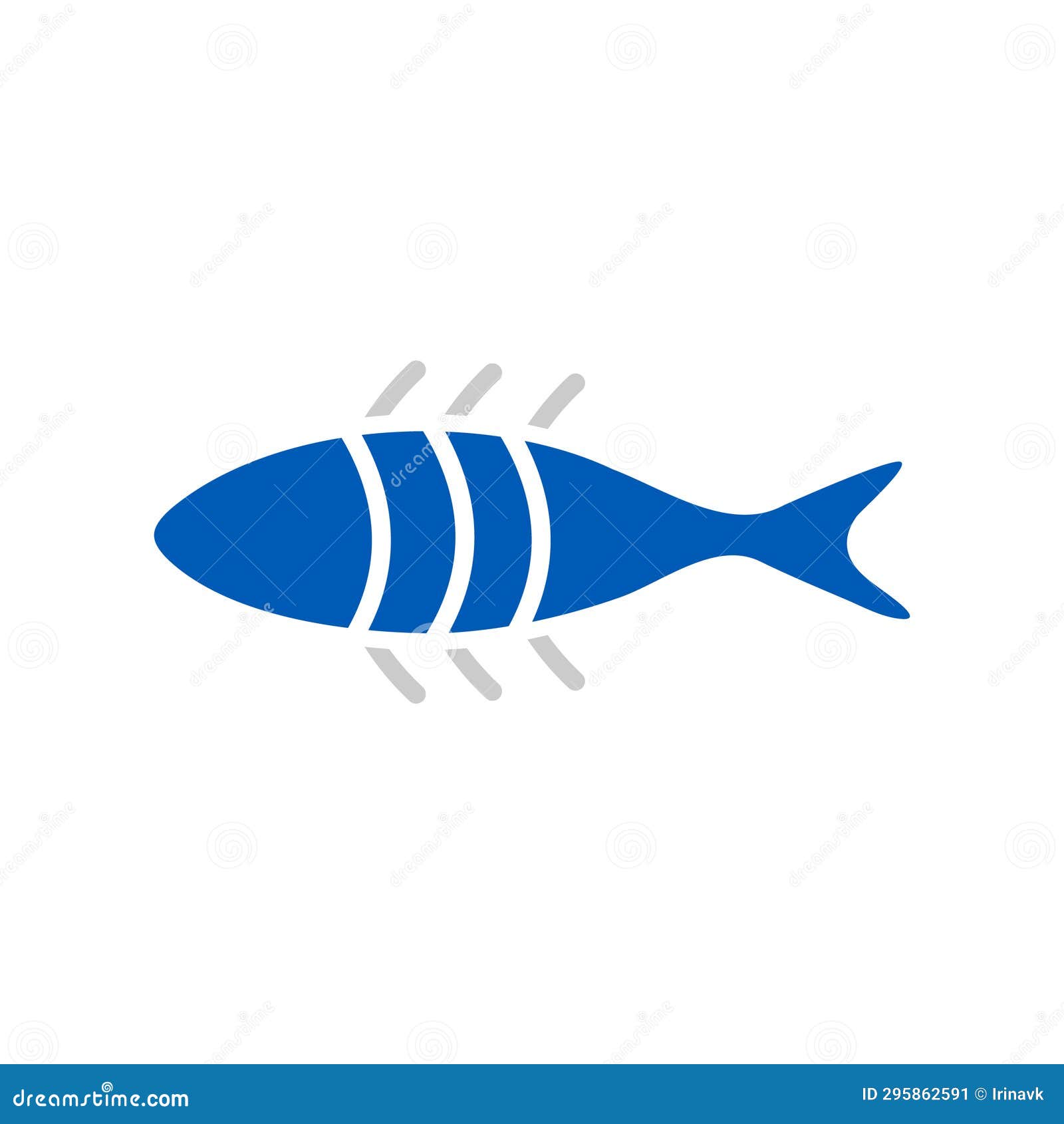 Blue Fish Logo. Vector. Menu Stock Illustration - Illustration of ...