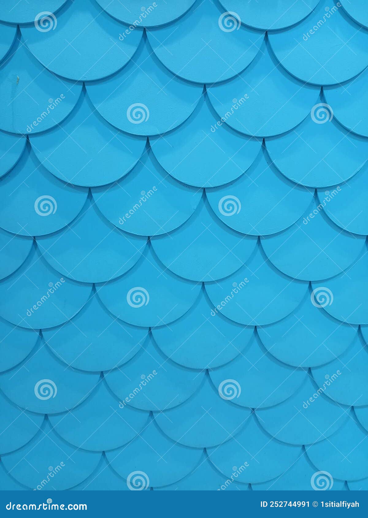 The Blue Fish Scale Pattern is Taken from the Wall Stock Image - Image ...