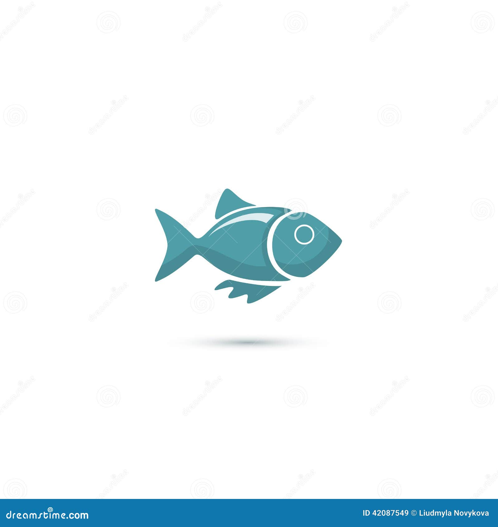The Sea Fish Stylized Symbol. Cartoon Vector | CartoonDealer.com #243112595