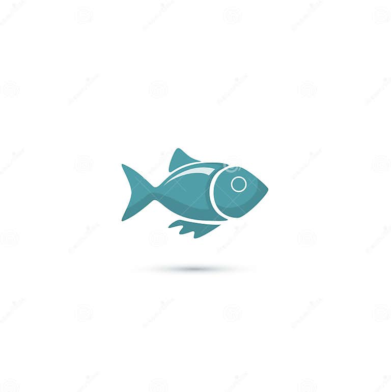 Blue Fish Stylized Web Icon Stock Vector - Illustration of fauna ...