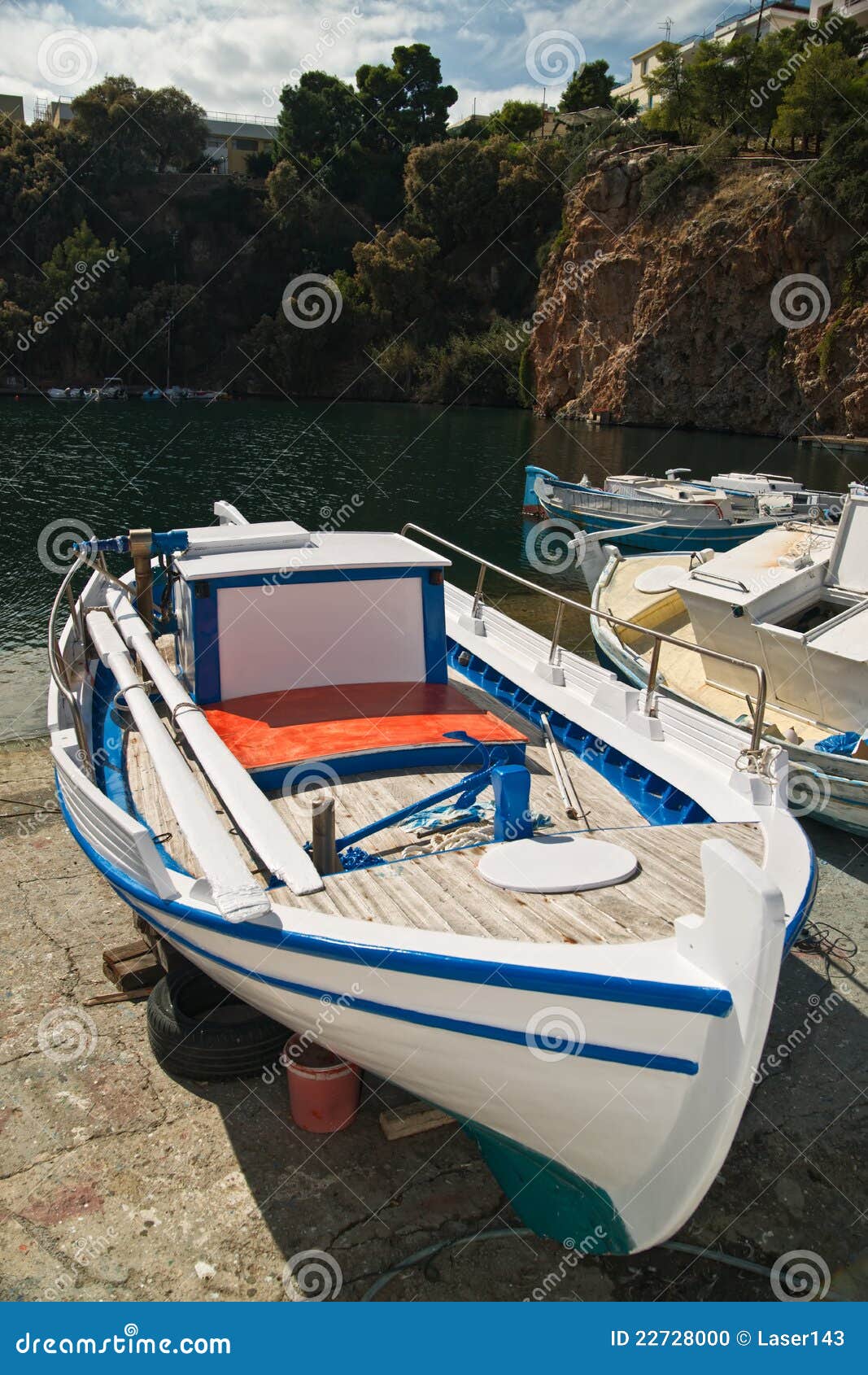 Blue fishing boat stock photo. Image of nautical, scenics - 22728000