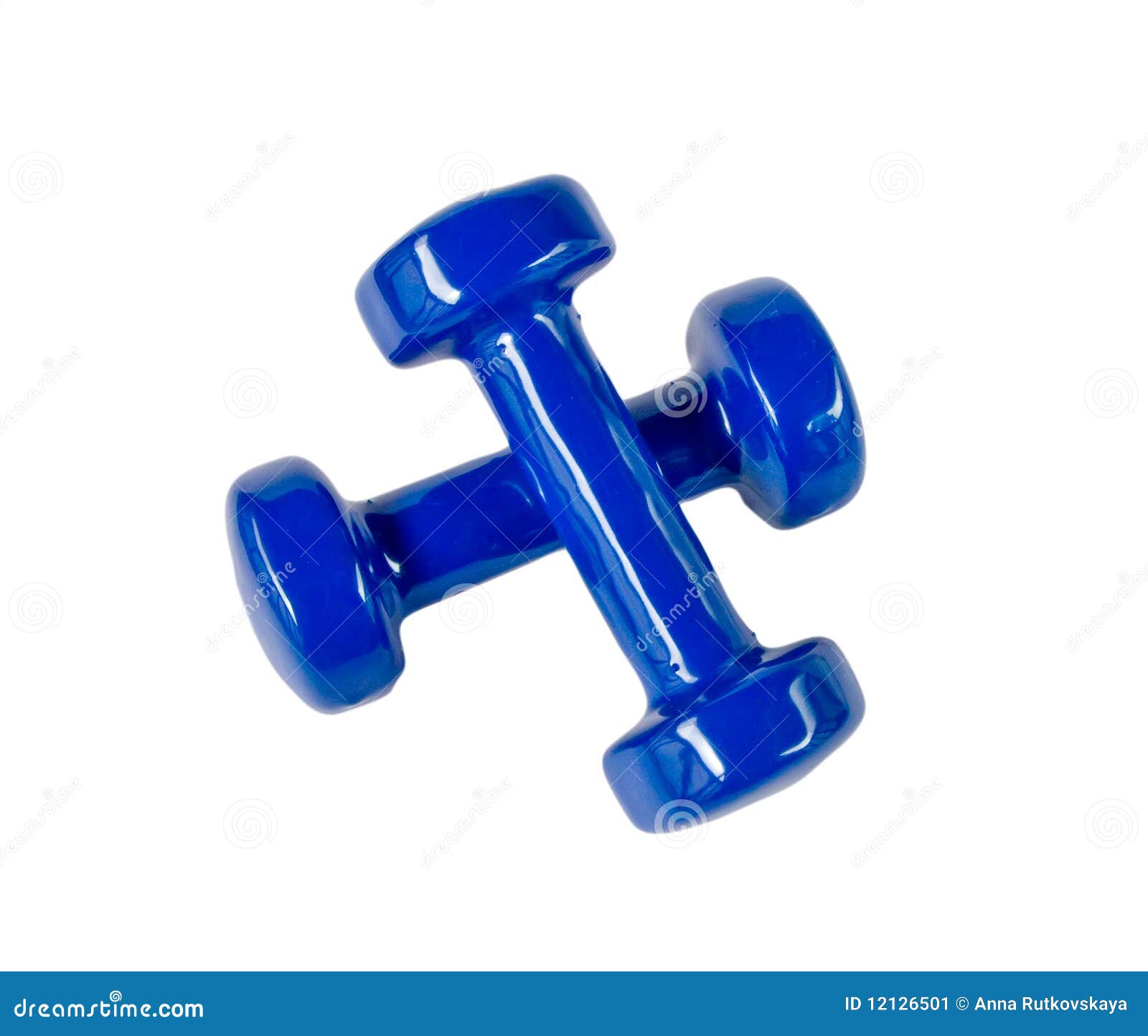 Blue fitness dumbbells stock image. Image of color, healthcare - 12126501