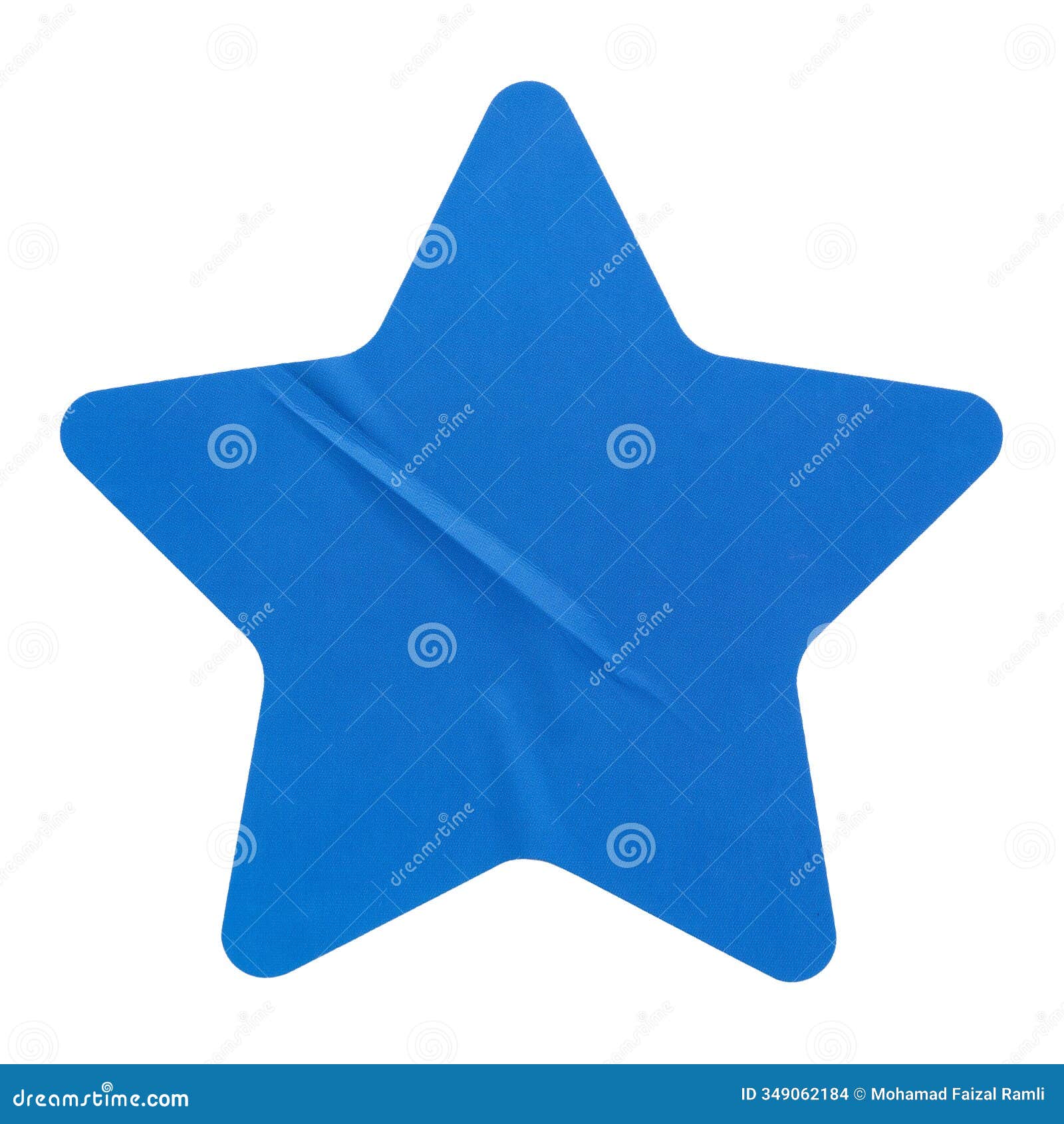 Blue Five-Pointed Star Shape Sticker on White Background Stock Photo ...