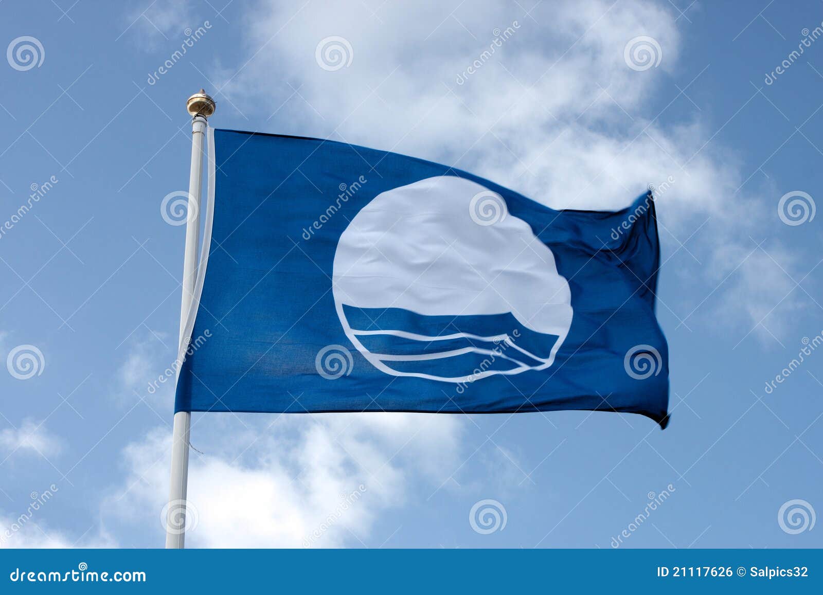 Blue Flag On Beach Editorial Photo | CartoonDealer.com #45124589