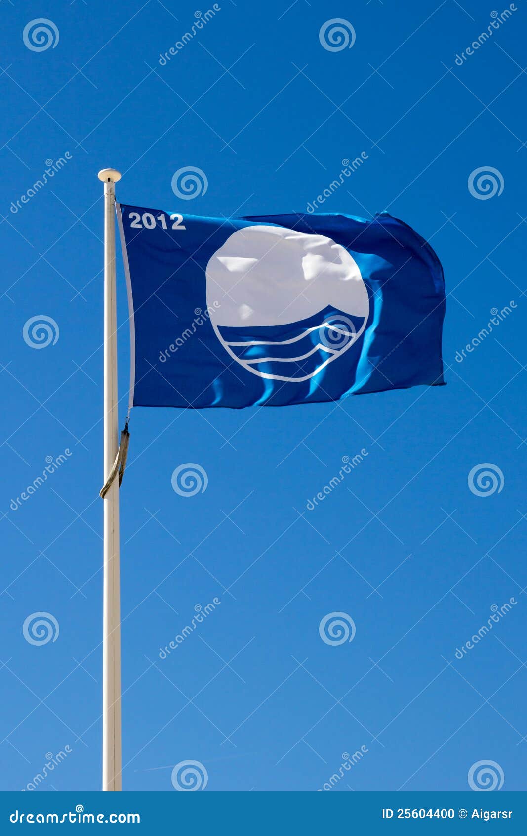 Blue Flag On Beach Editorial Photo | CartoonDealer.com #45124589