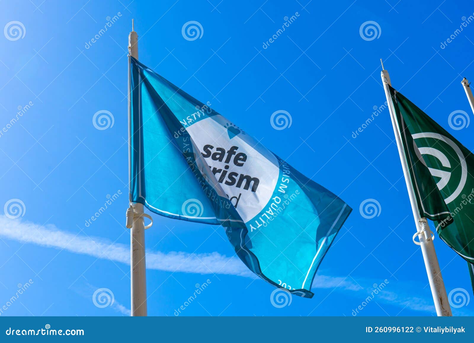 Blue Flag on the Beach in Marbella, Spain on September 11, 2022 ...