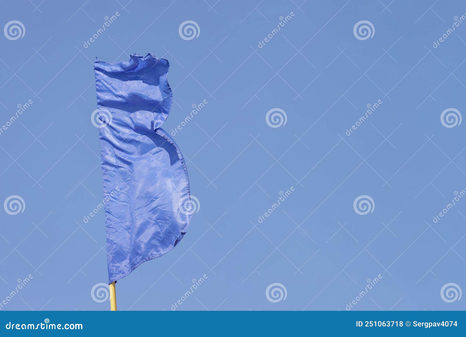 Blue Flag Waving in the Wind Stock Photo - Image of nature, flutter ...