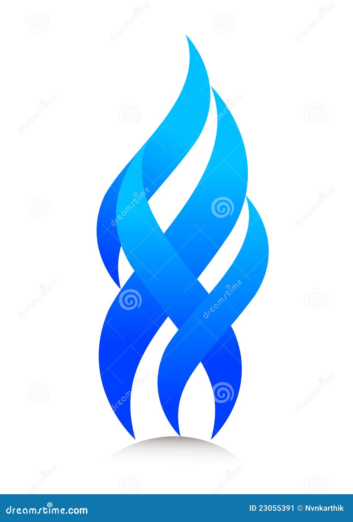 Blue flame stock vector. Illustration of card, brand - 23055391