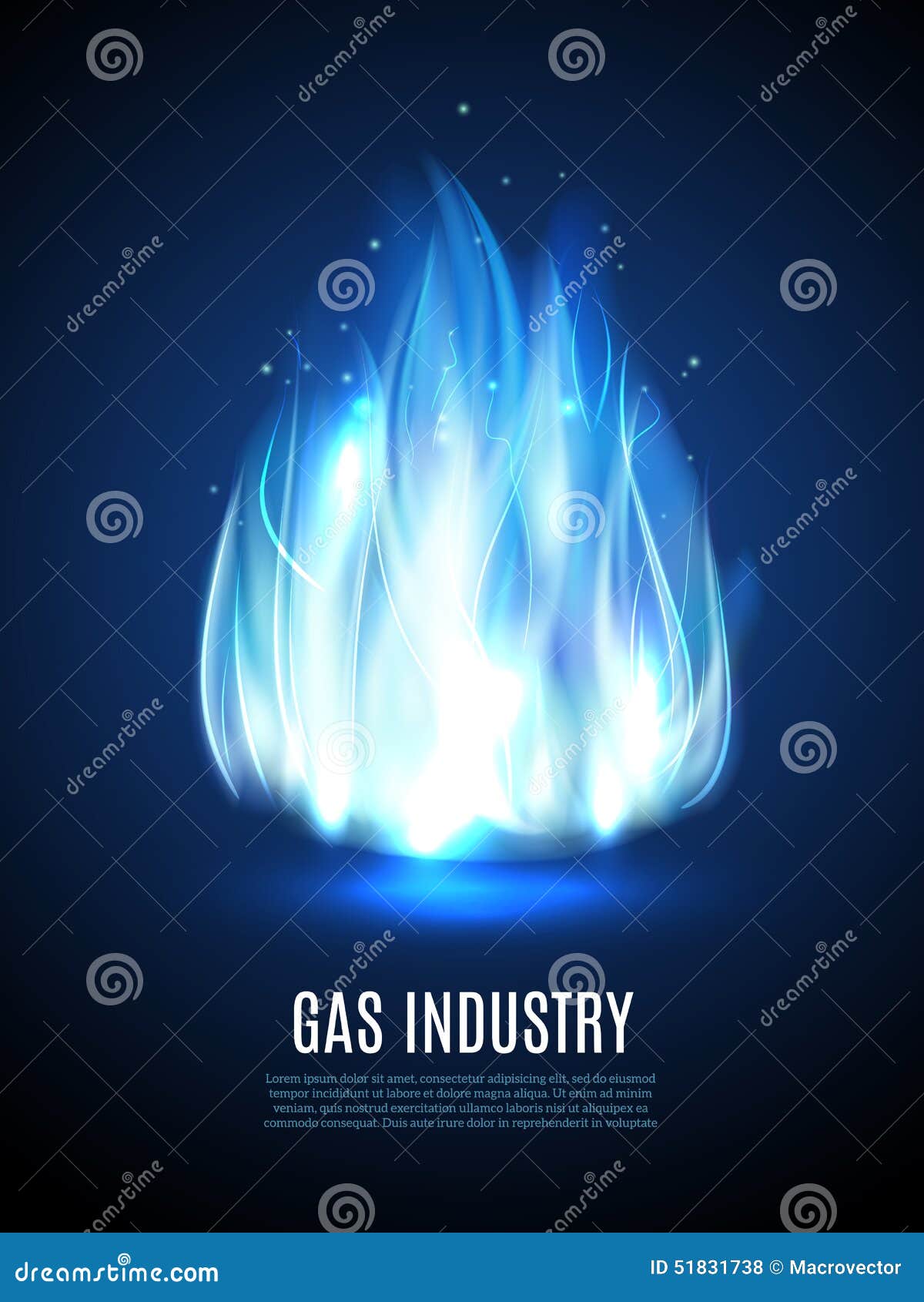 Blue Flame Background stock vector. Illustration of flame - 51831738