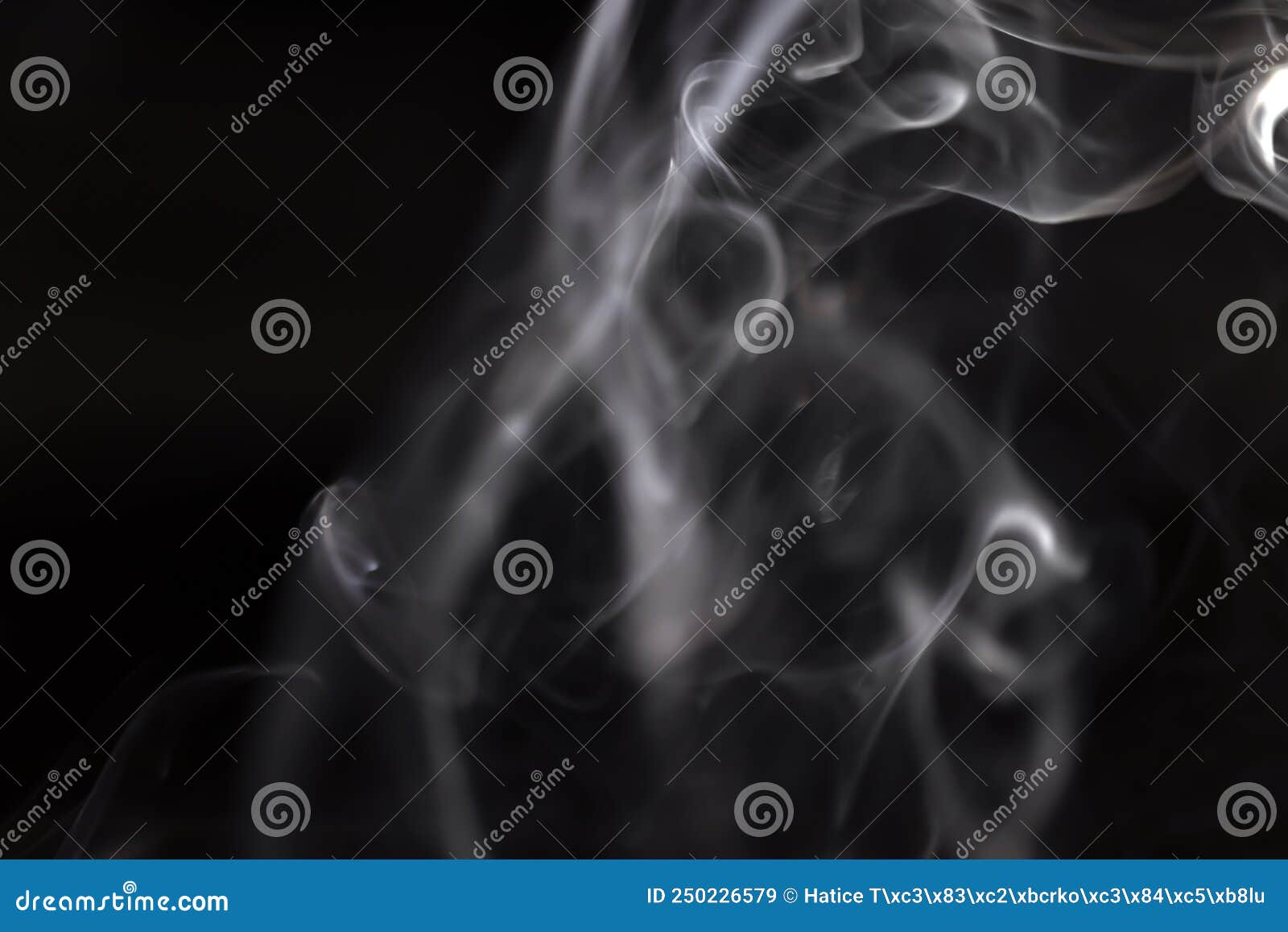 Blue Flame Colored Smoke on Black Background Stock Image - Image of ...