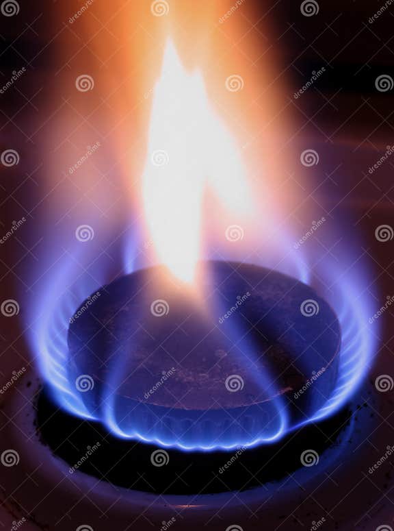 Blue flame of gas stock photo. Image of dark, illuminated - 7792614
