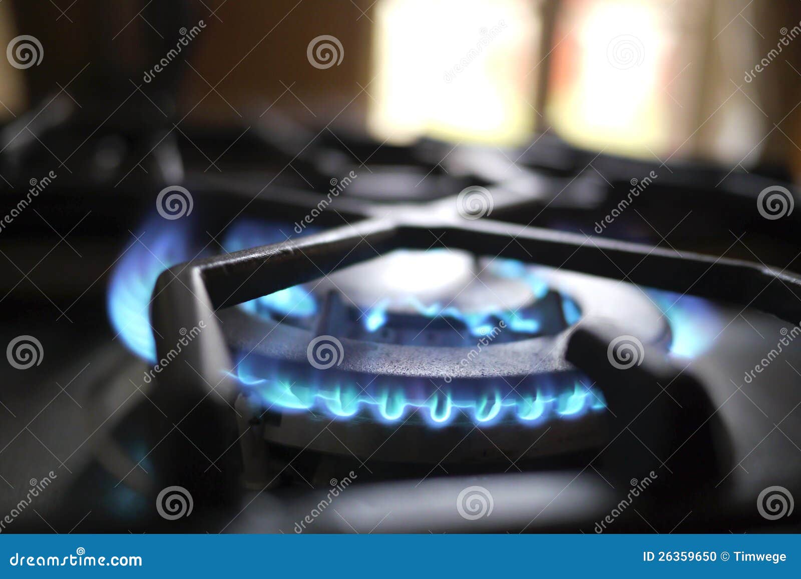 Blue Flame of Gas in Kitchen Stock Photo - Image of house, blue: 26359650
