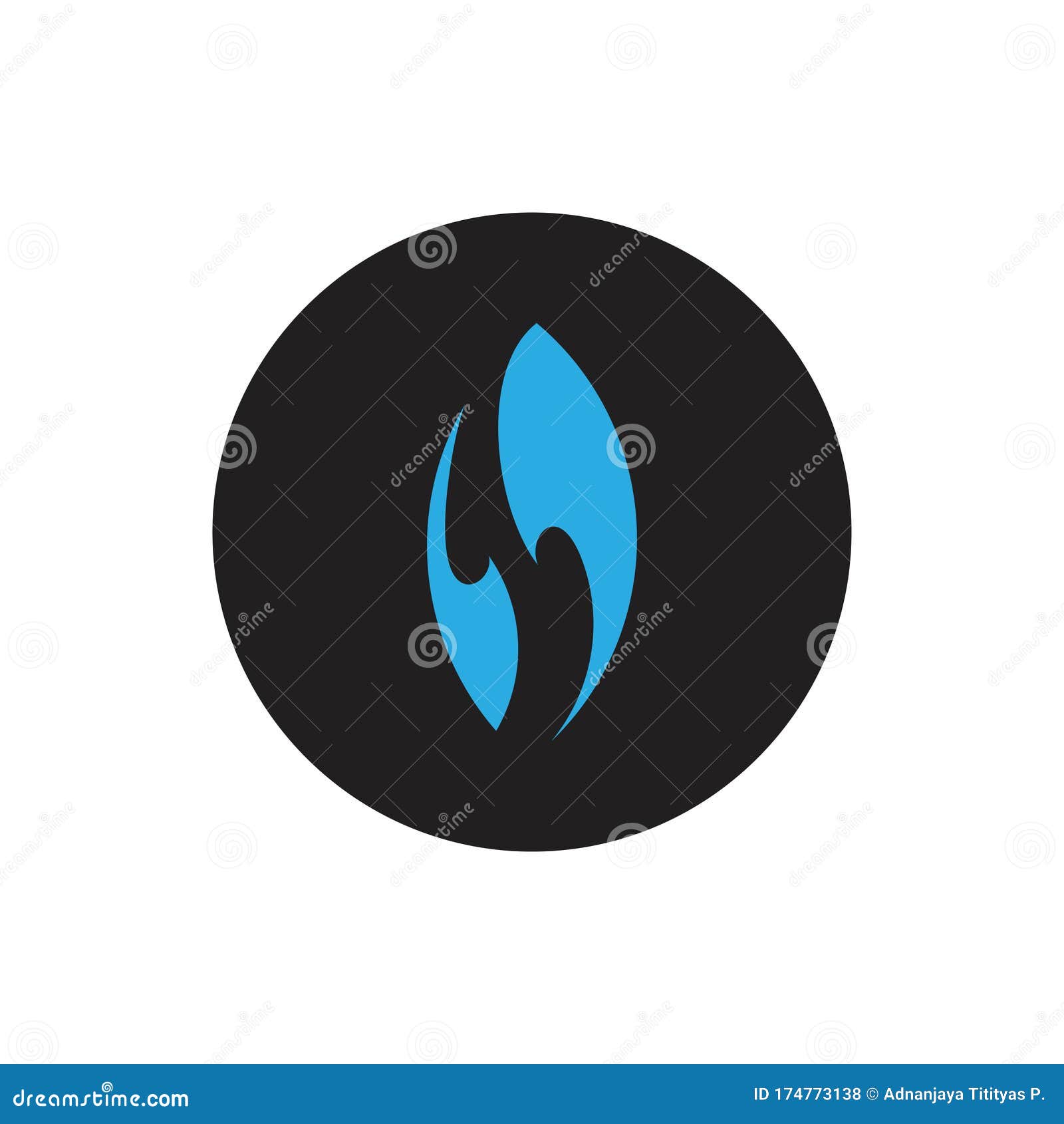 Blue Flame Geometric Design Logo Vector Stock Vector - Illustration of ...