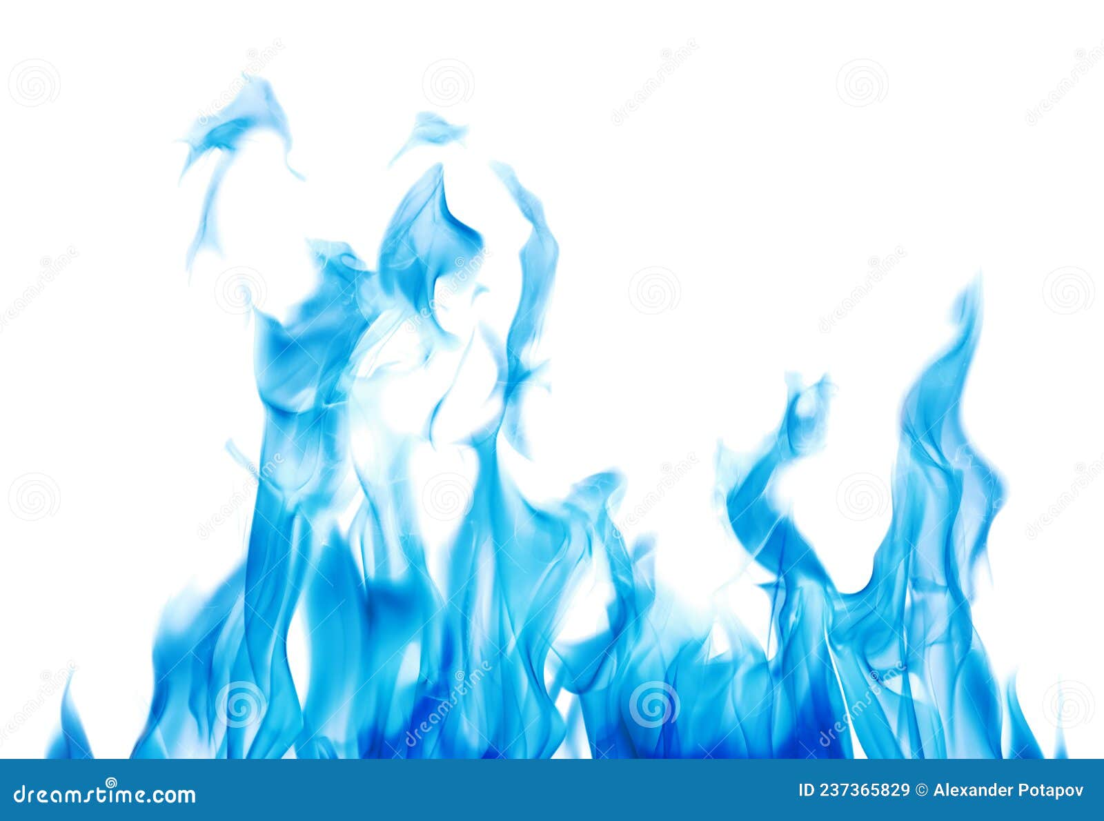 Blue Flame Hot Sparks Isolated on White Stock Image - Image of power ...