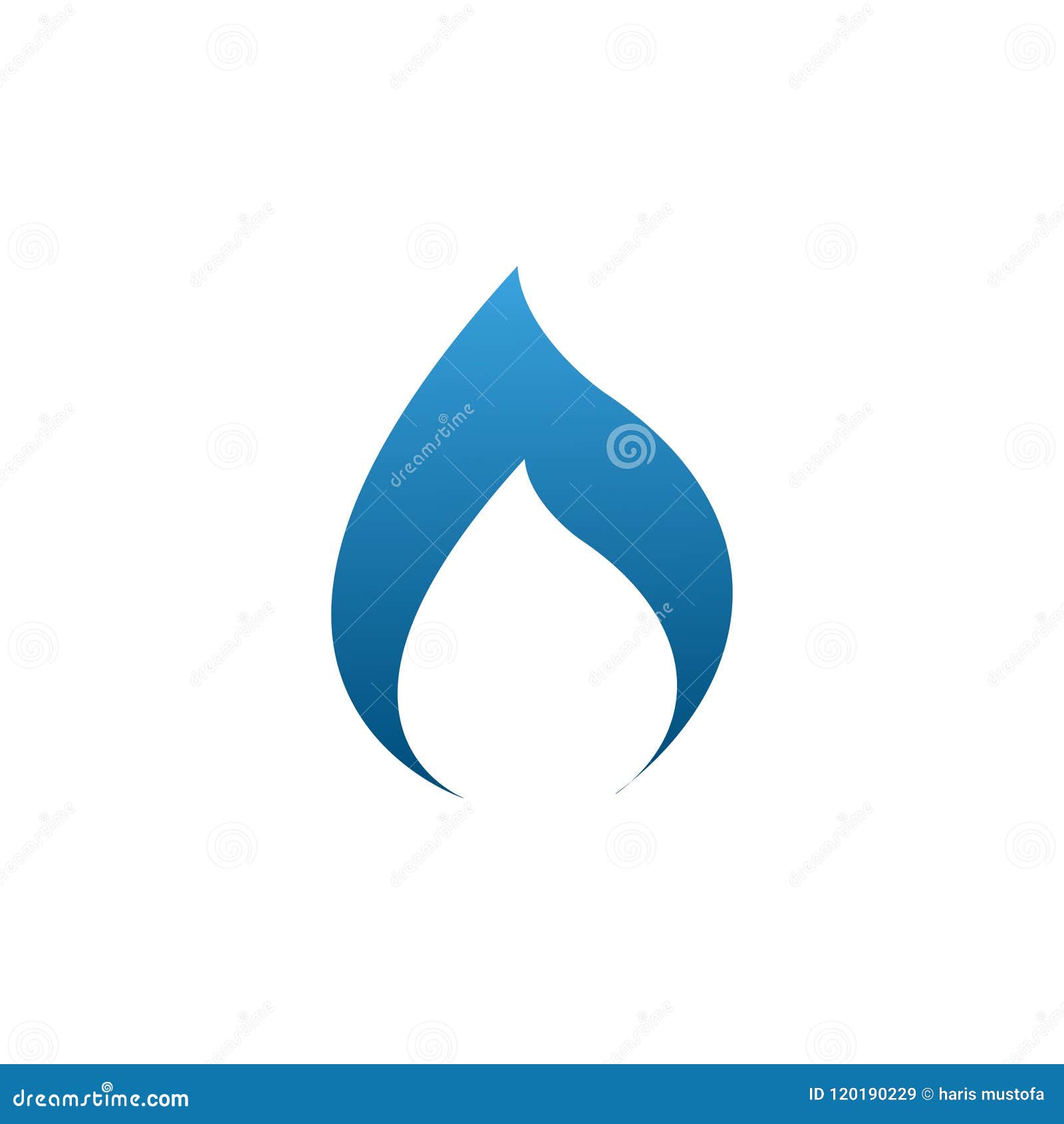 Blue flame icon template stock vector. Illustration of graphic - 120190229