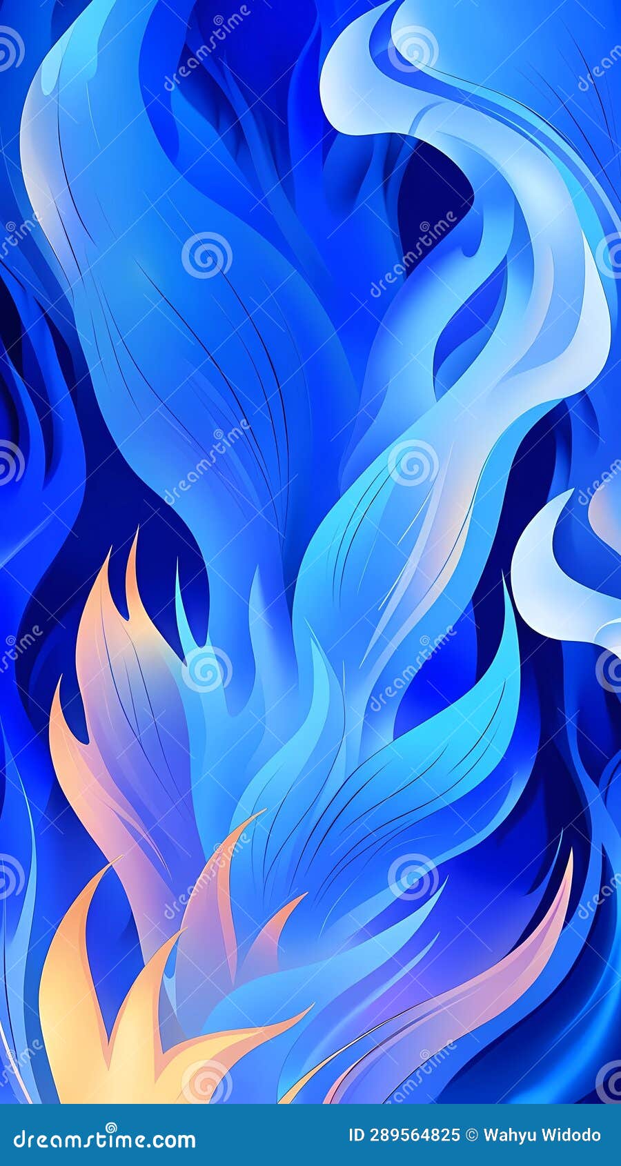 Blue Flame Pattern Texture Illustration Background Ai Generated Stock ...