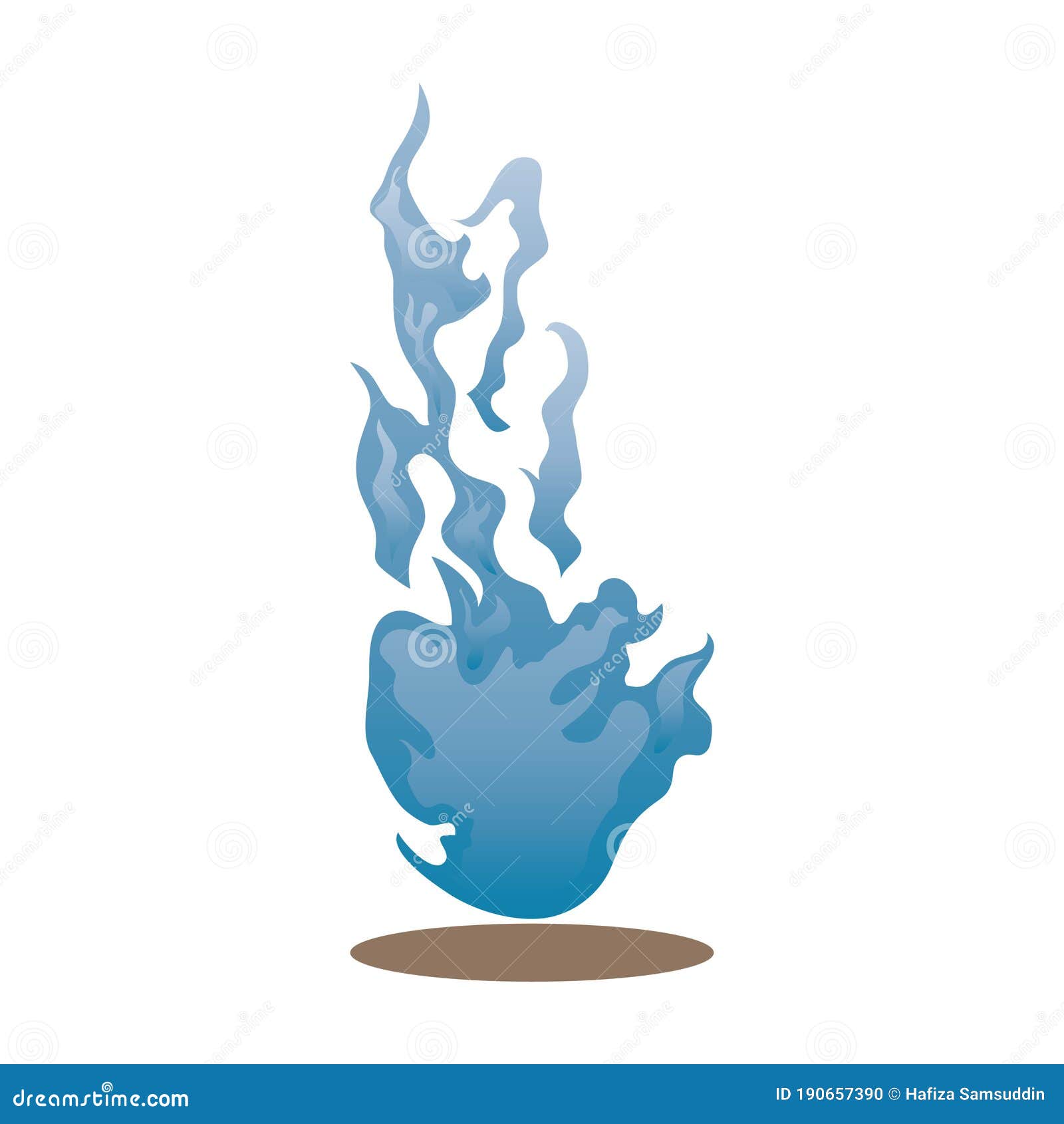 Blue Flame. Vector Illustration Decorative Design Stock Vector ...