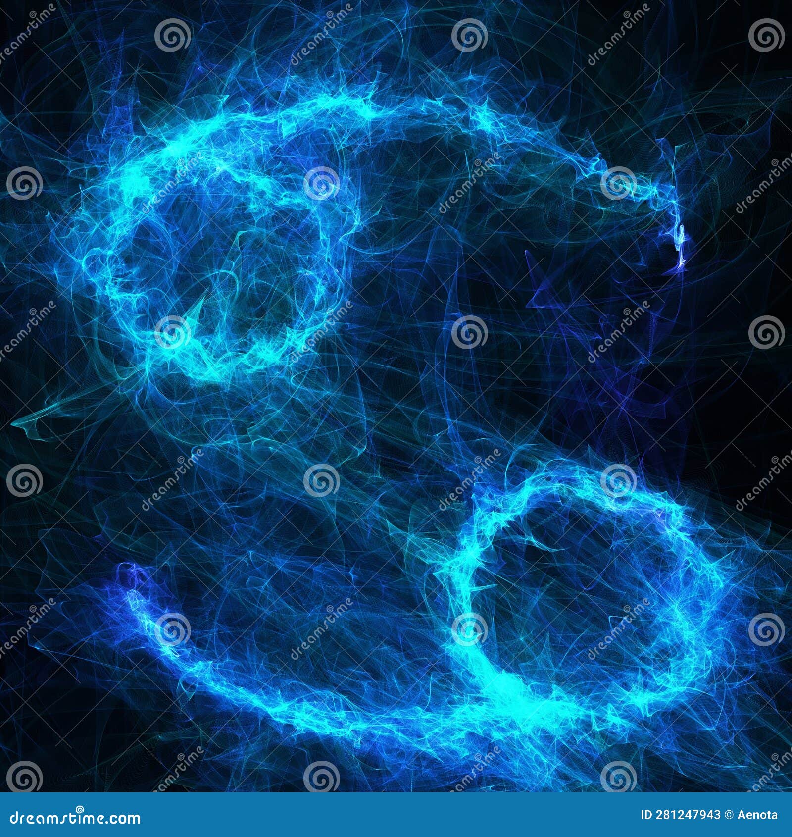 Blue Flame Zodiac Cancer stock illustration. Illustration of haziness ...