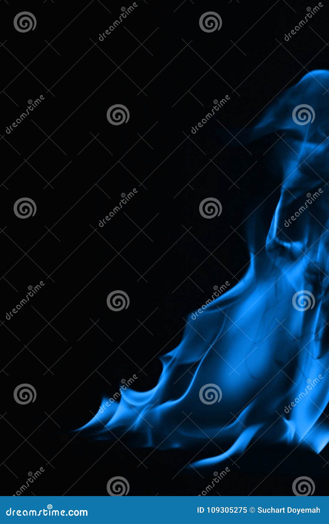 Blue Flames of Fire As Abstract Backgorund Stock Image - Image of ...