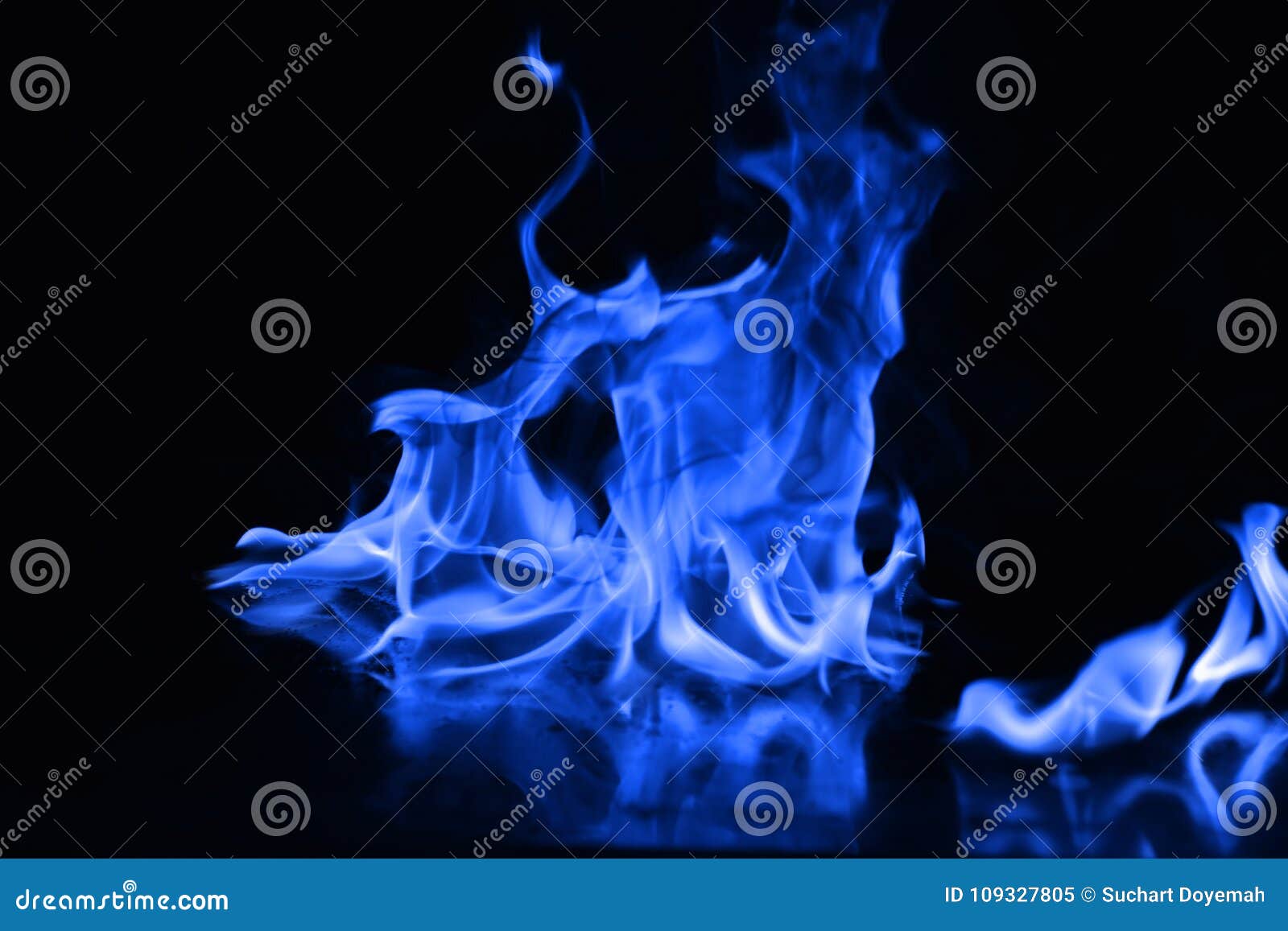 Blue Flames of Fire As Abstract Backgorund Stock Image - Image of ...