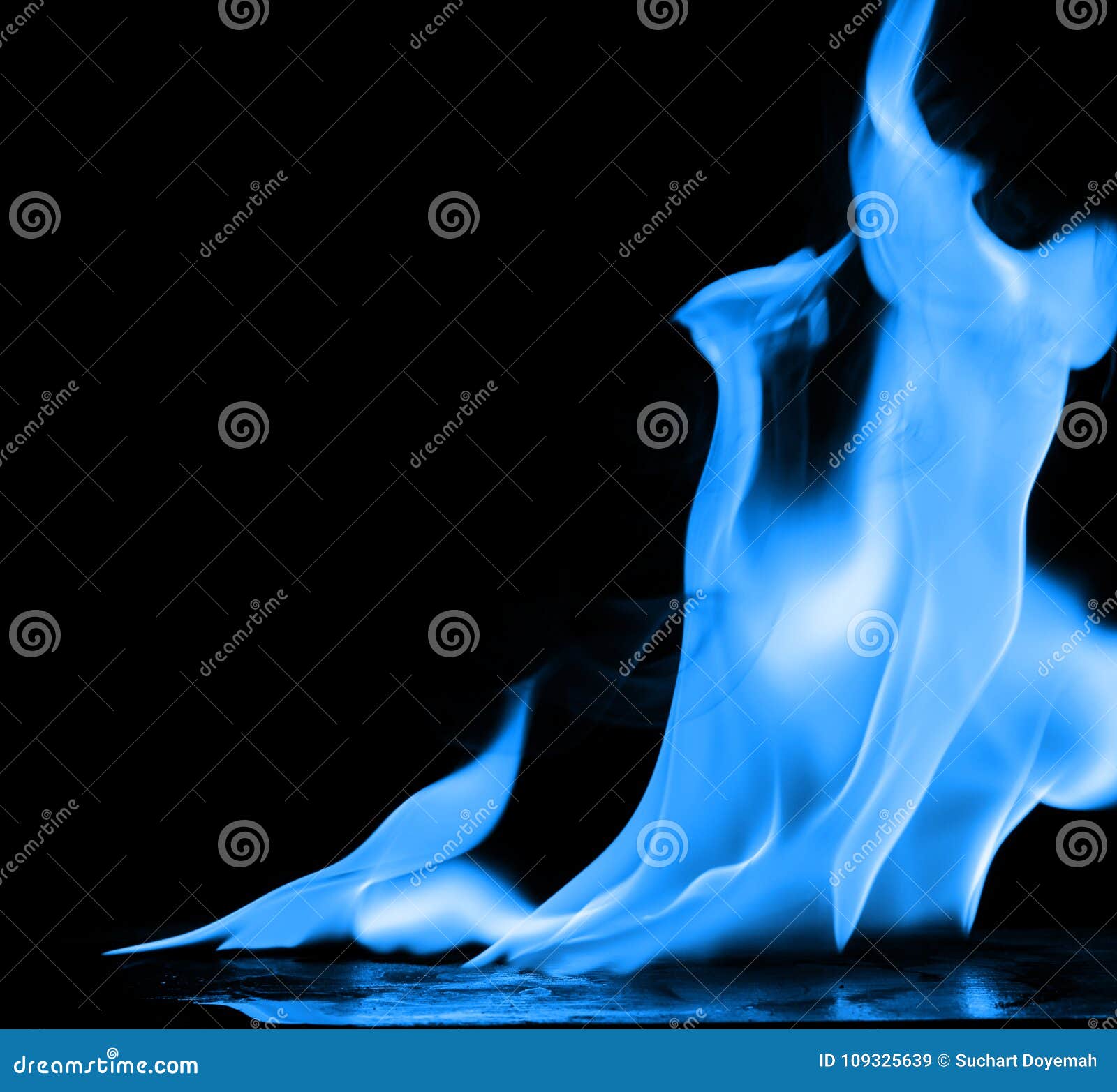 Blue Flames of Fire As Abstract Backgorund Stock Image - Image of ...