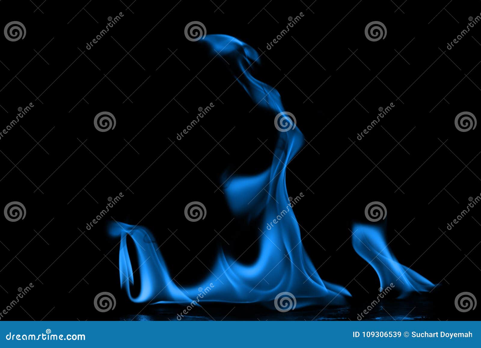Blue Flames of Fire As Abstract Backgorund Stock Image - Image of burn ...