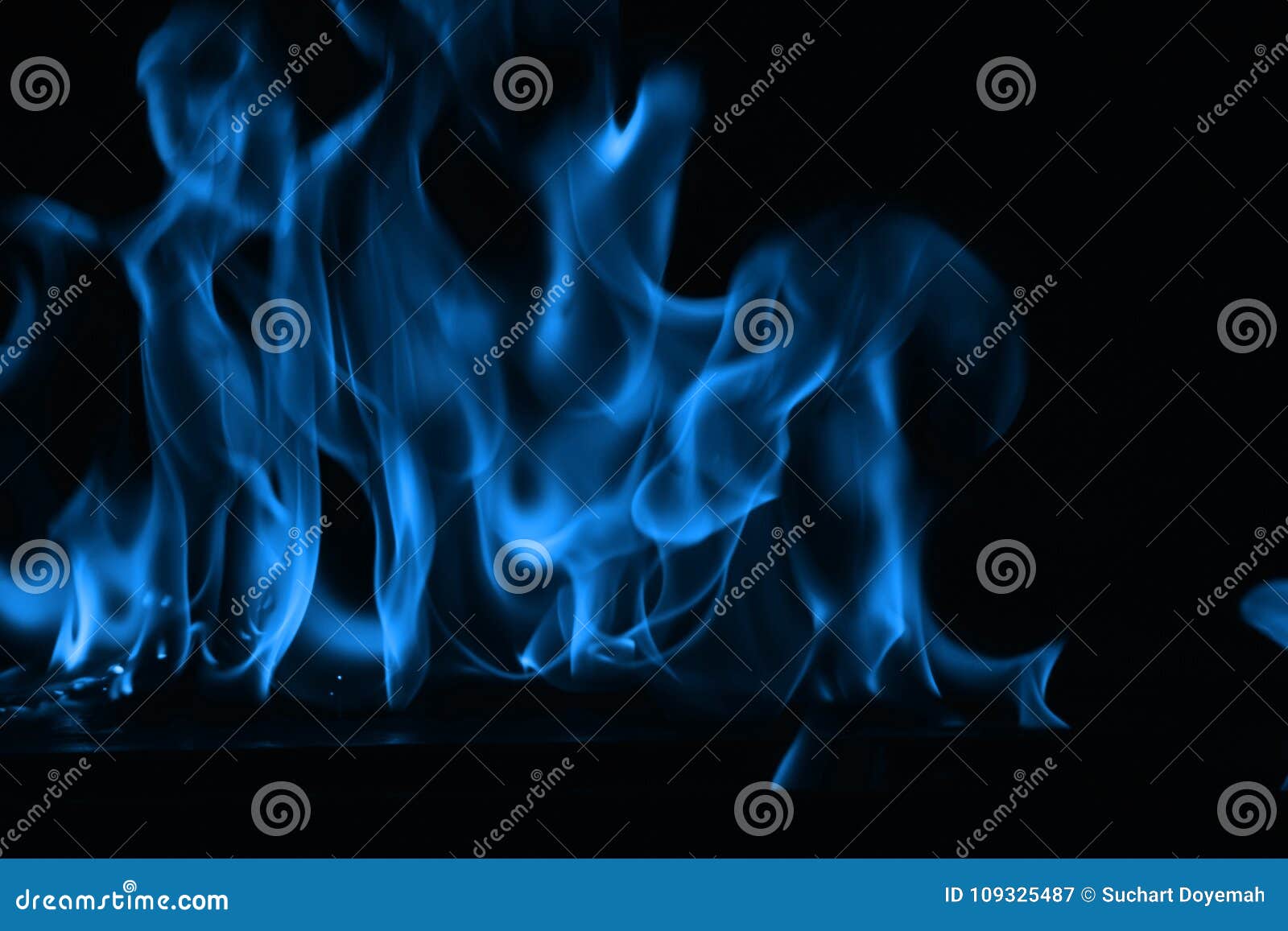 Blue Flames of Fire As Abstract Backgorund Stock Image - Image of flame ...