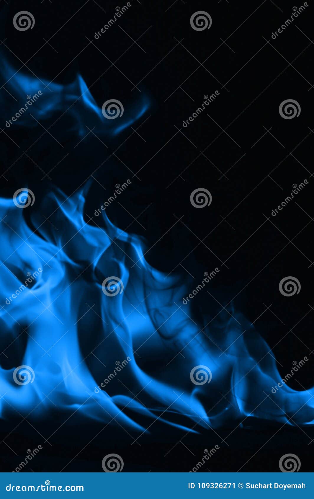 Blue Flames of Fire As Abstract Backgorund Stock Image - Image of blue ...