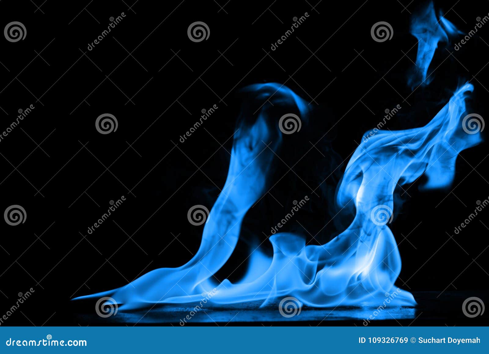 Blue Flames of Fire As Abstract Backgorund Stock Image - Image of ...