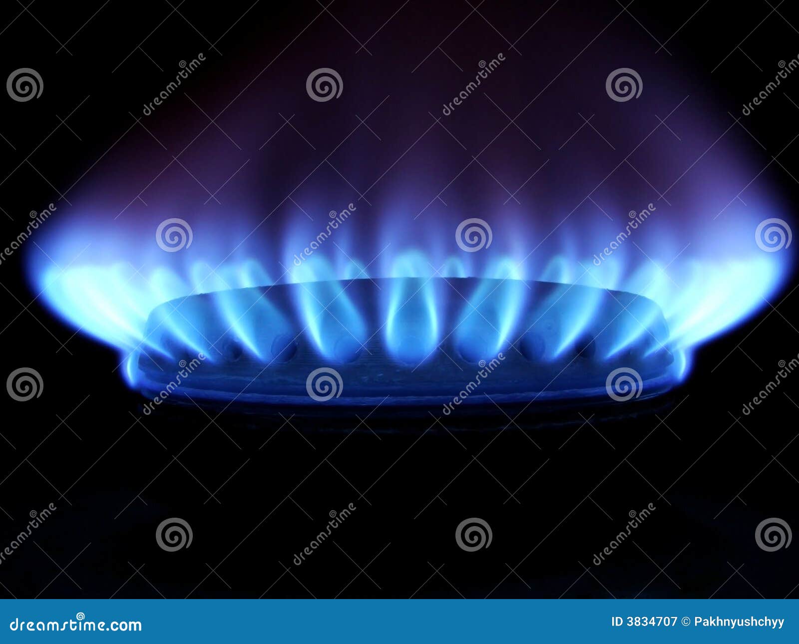 Blue flames of gas stock image. Image of burning, caution - 3834707