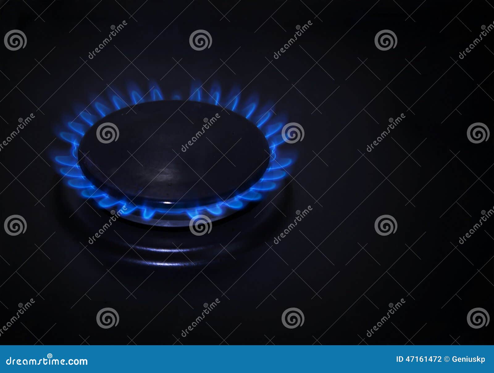 Blue flames of natural gas stock photo. Image of fire - 47161472