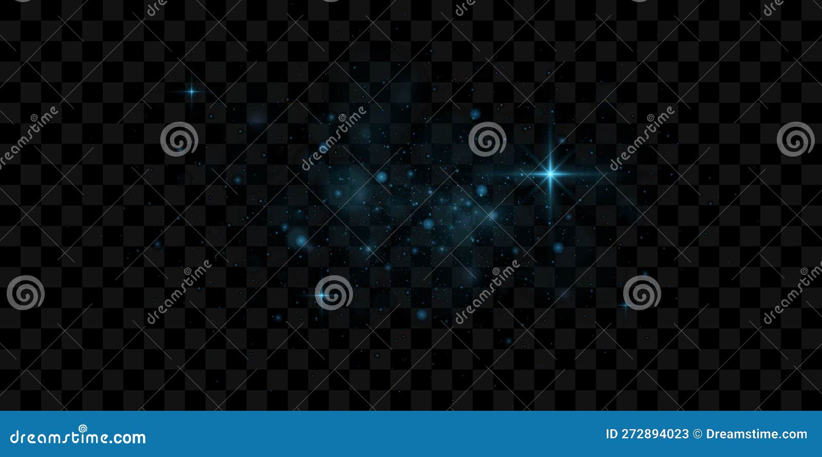 Blue Flash on a Black Background. Magic Glow Light Effect Stock ...