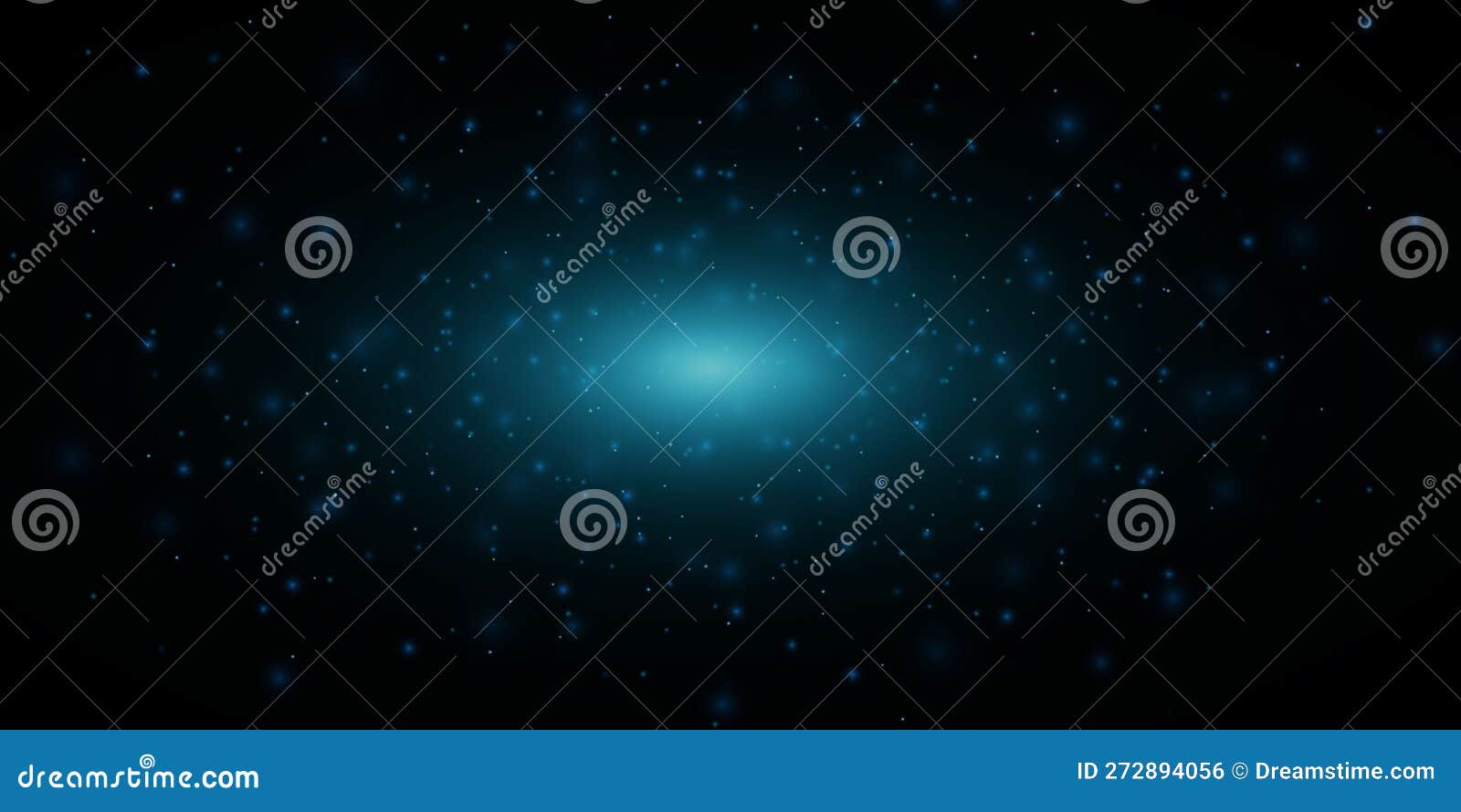 Blue Flash on a Black Background. Magic Glow Light Effect Stock ...