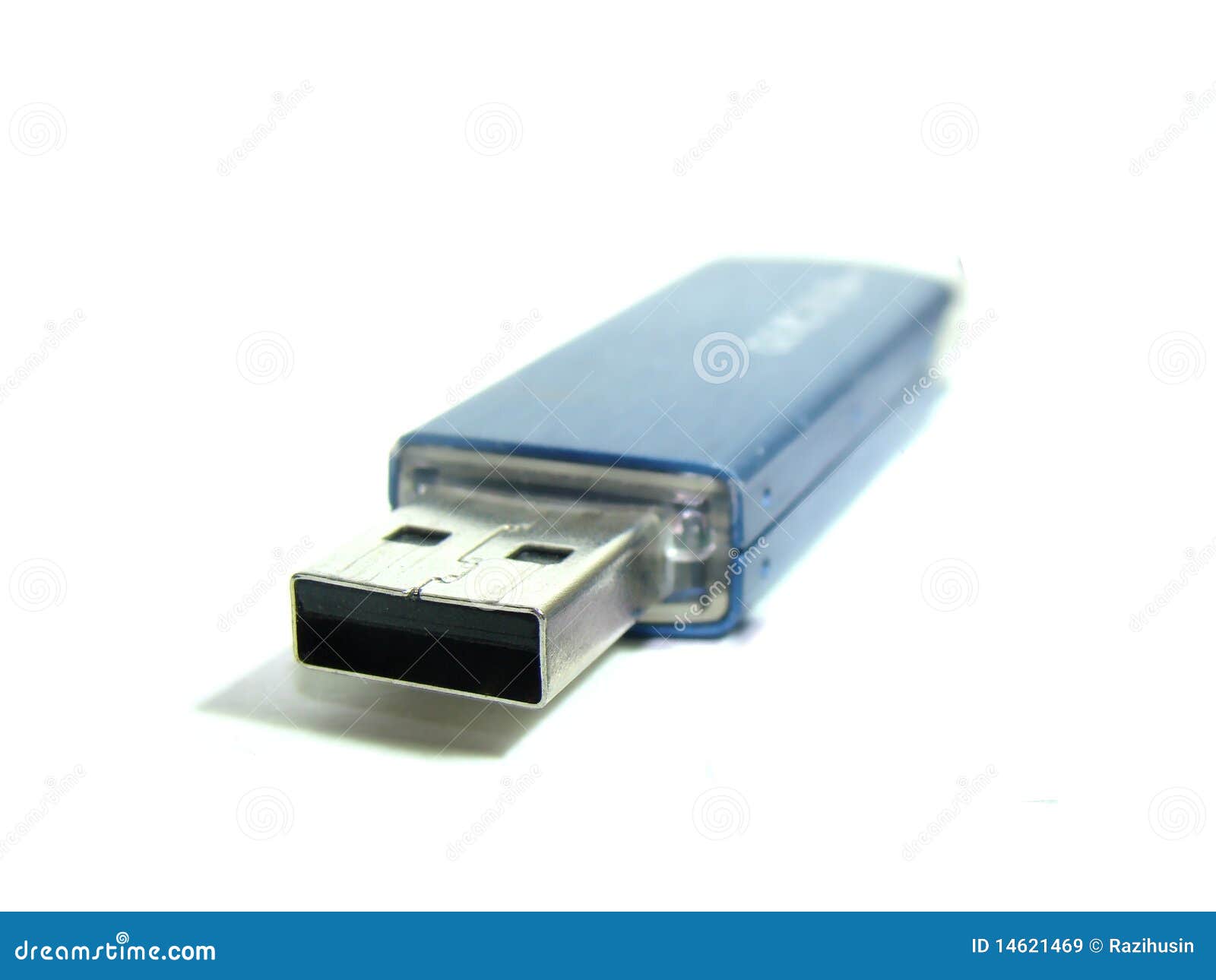Blue flash drive stock image. Image of storage, stick - 14621469