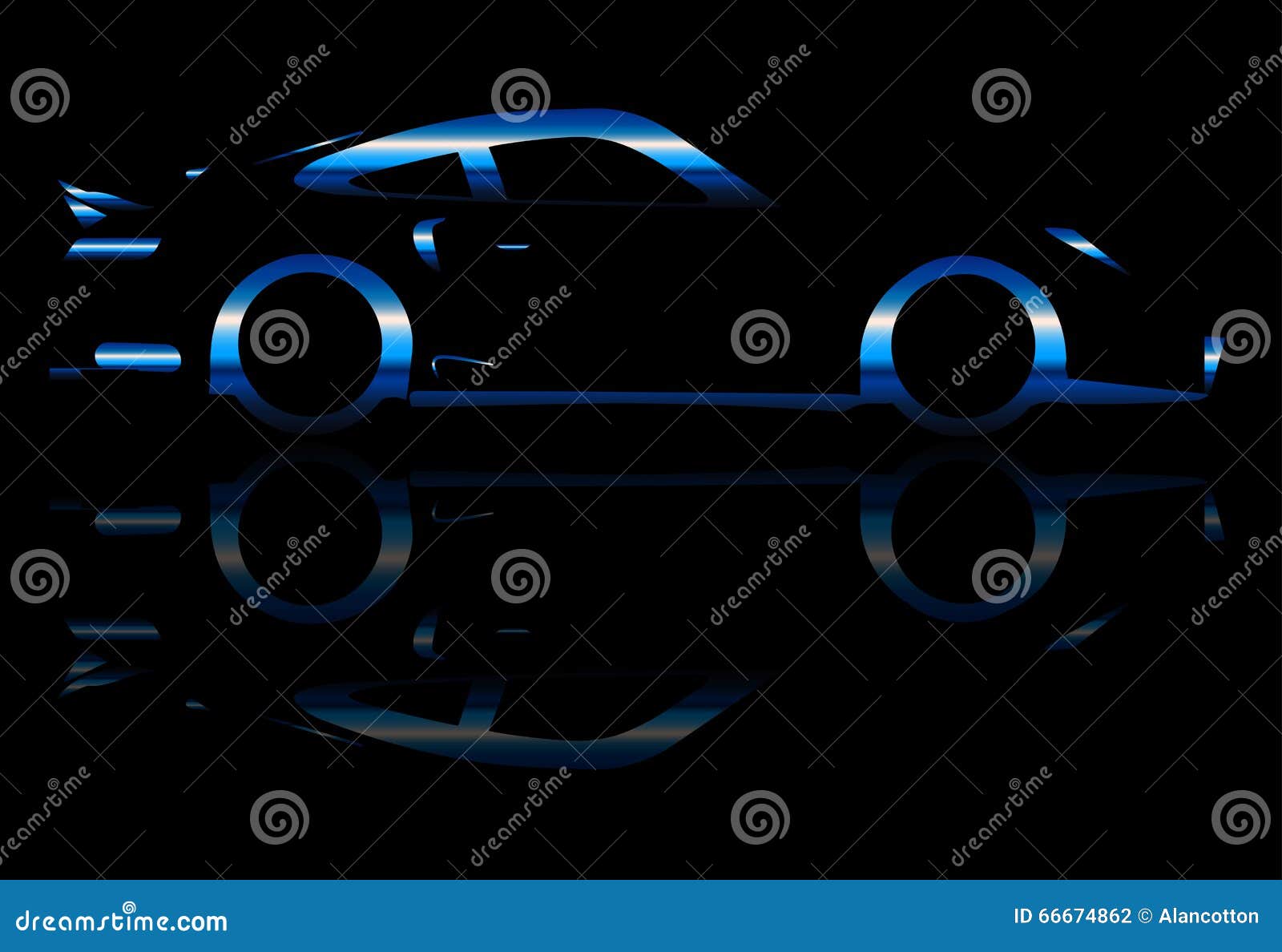 Blue Flash Fast Car editorial photography. Illustration of sporty ...