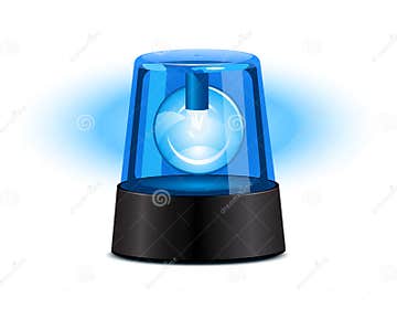 Blue flashing light stock vector. Illustration of alarm - 9734297