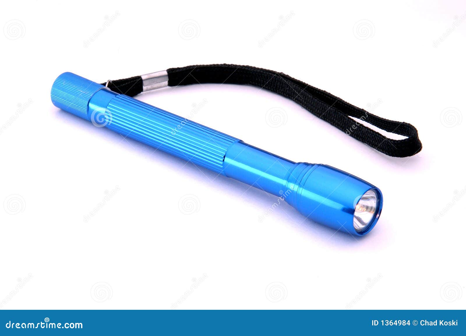 Blue Flashlight stock photo. Image of tool, illumination - 1364984