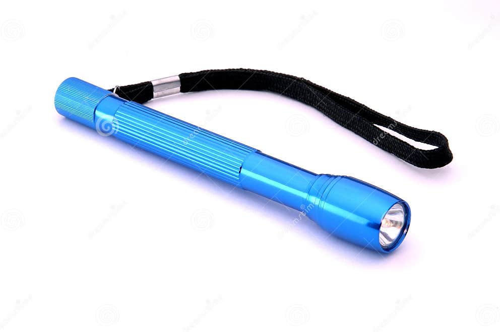 Blue Flashlight stock photo. Image of tool, illumination - 1364984
