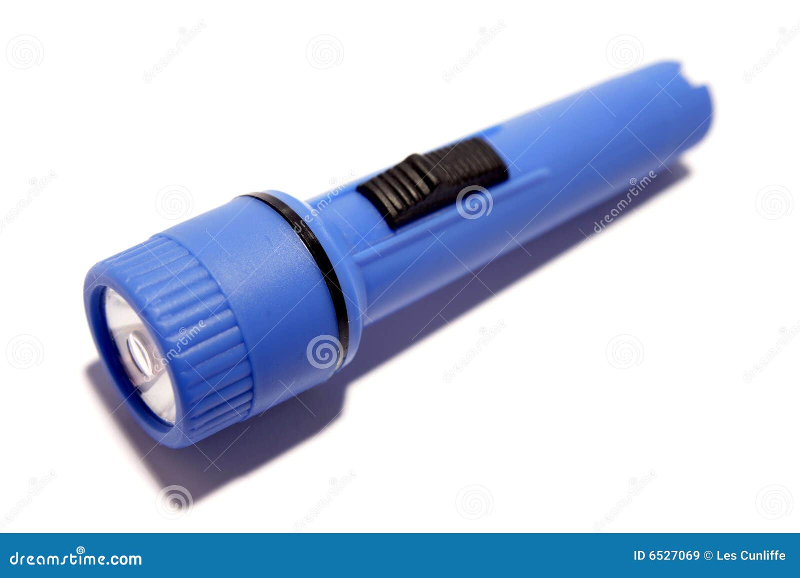Blue flashlight stock image. Image of life, light, electric - 6527069