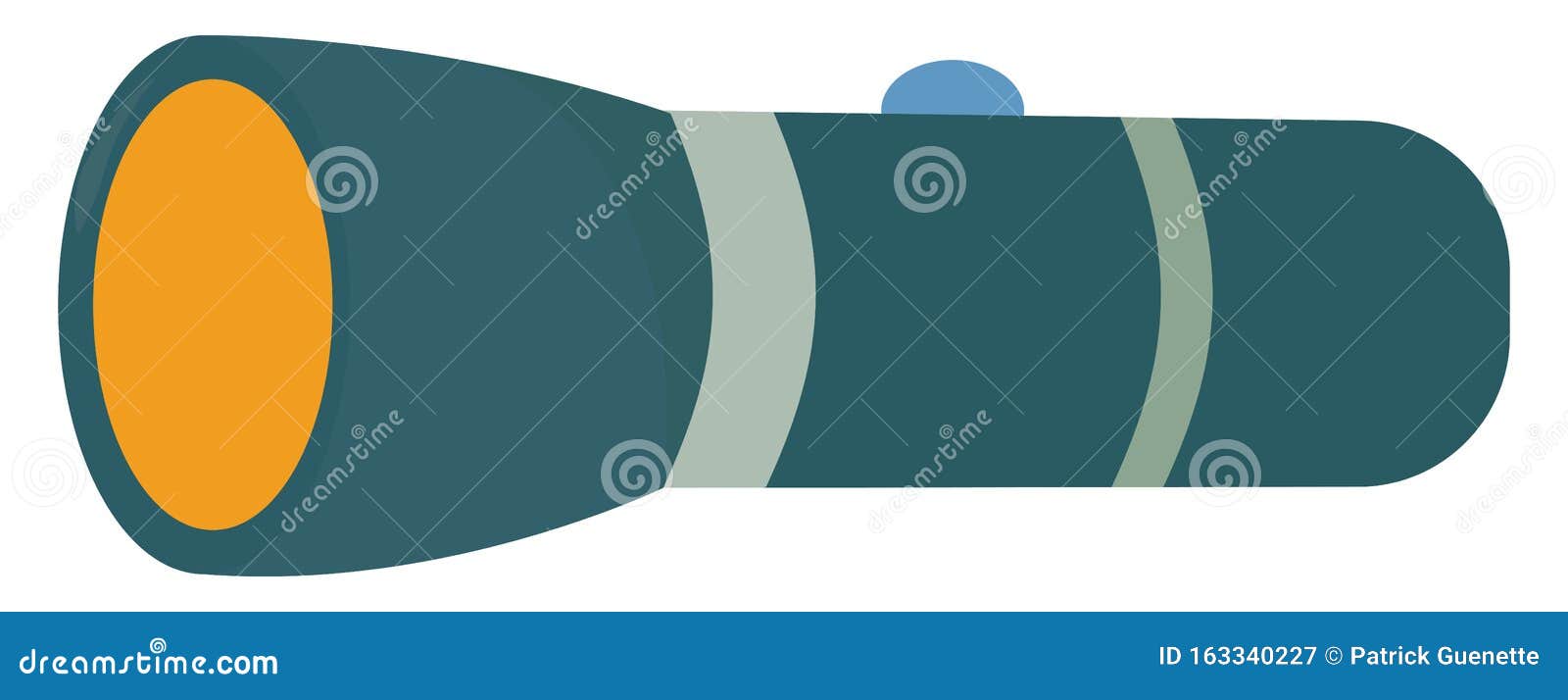 Blue Flashlight, Illustration, Vector Stock Illustration - Illustration ...