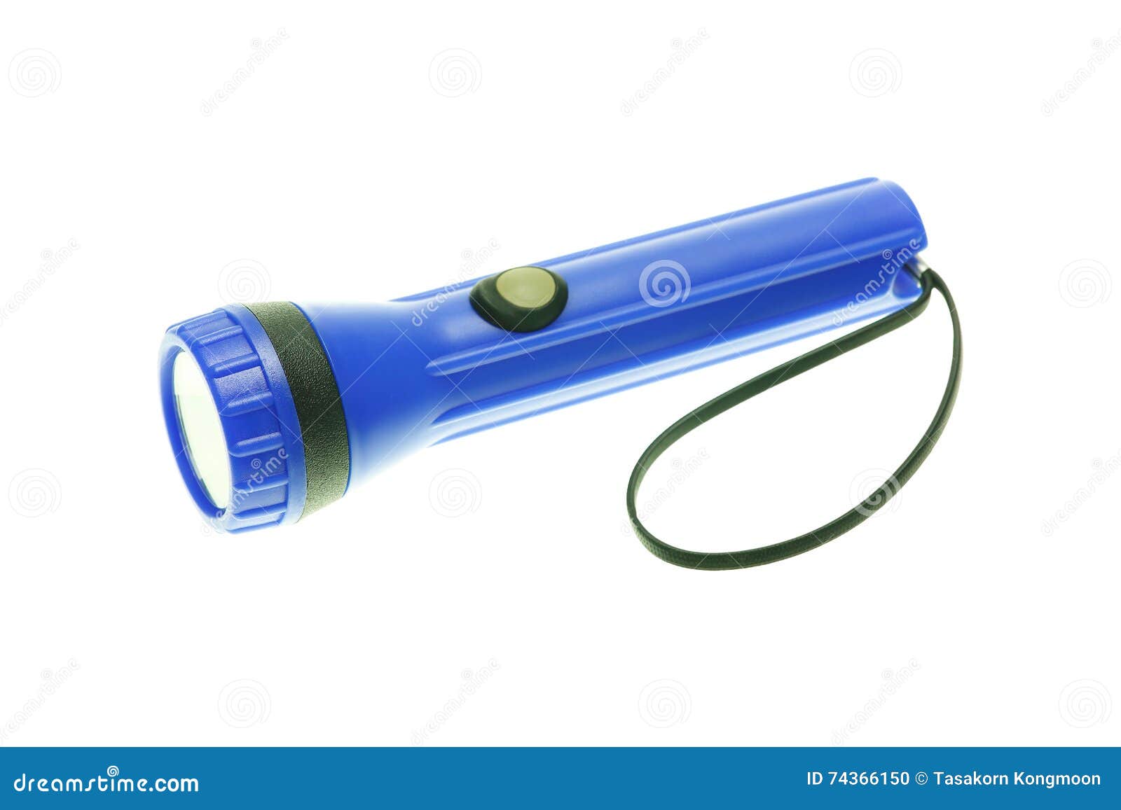 Blue Flashlight Isolated on White Stock Photo - Image of light, bulb ...